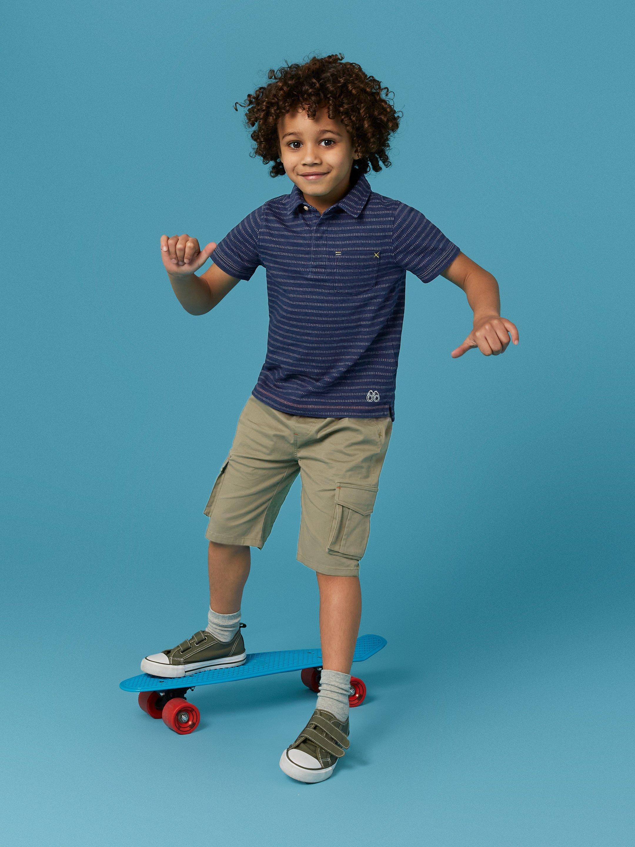 Interest Indigo Stripe Polo in INDIGO BLUE | White Stuff