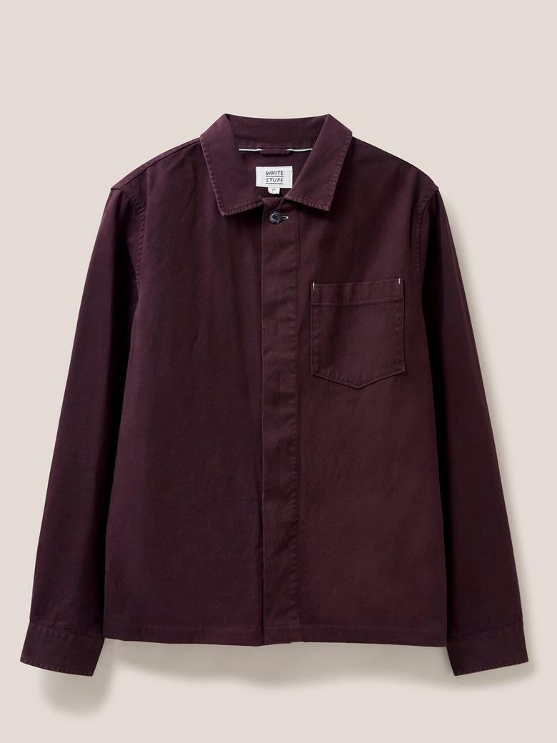 White Stuff Everade Men's Oversized Shacket Comfort Long Sleeve ...