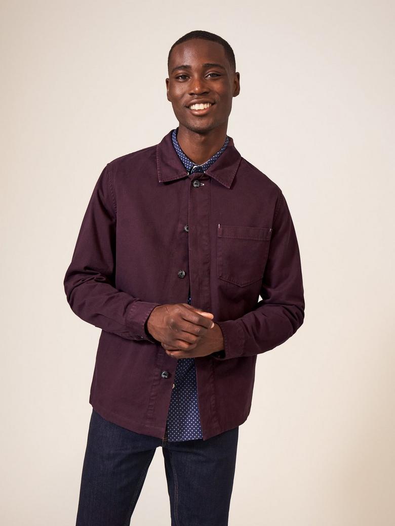 White Stuff Everade Men's Oversized Shacket Comfort Long Sleeve ...