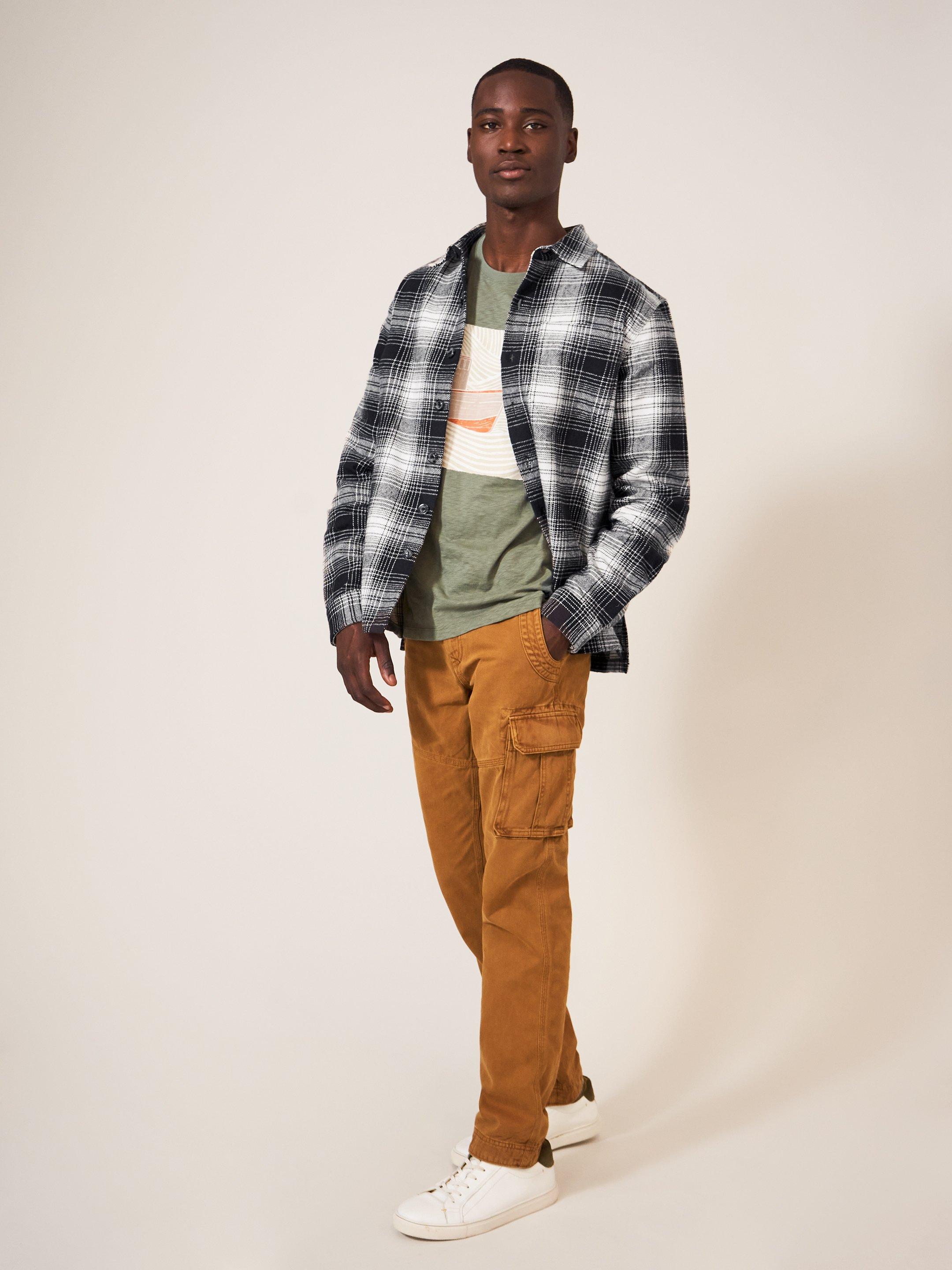 Hixton Brushed Overshirt in PURE BLACK | White Stuff