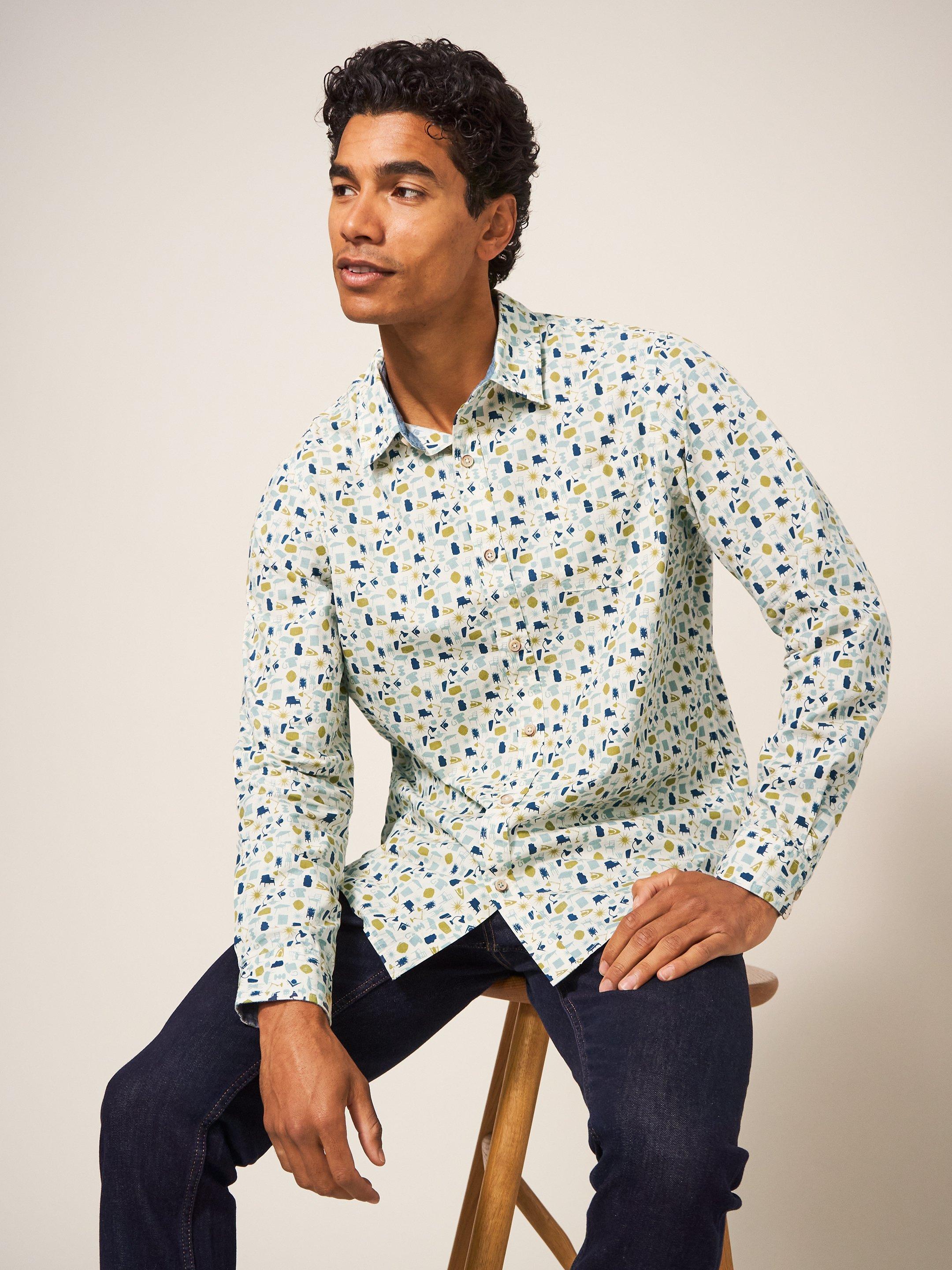 Antique Printed Shirt in NATURAL MULTI | White Stuff