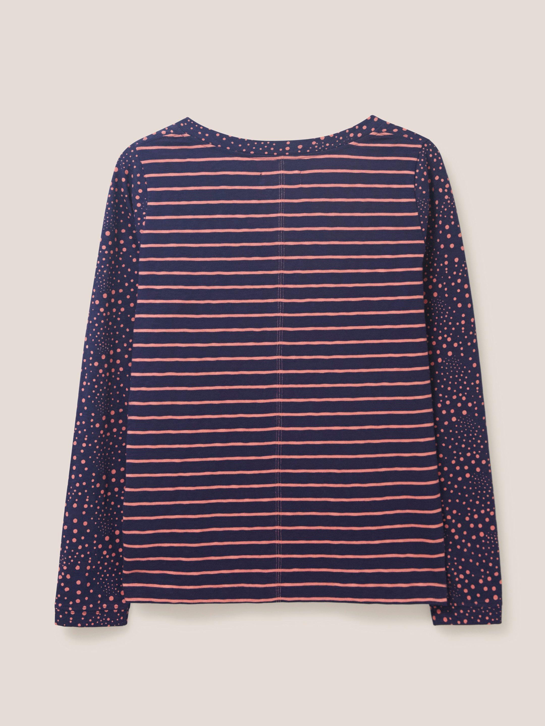 Nelly Long Sleeve T-Shirt in NAVY MULTI | White Stuff