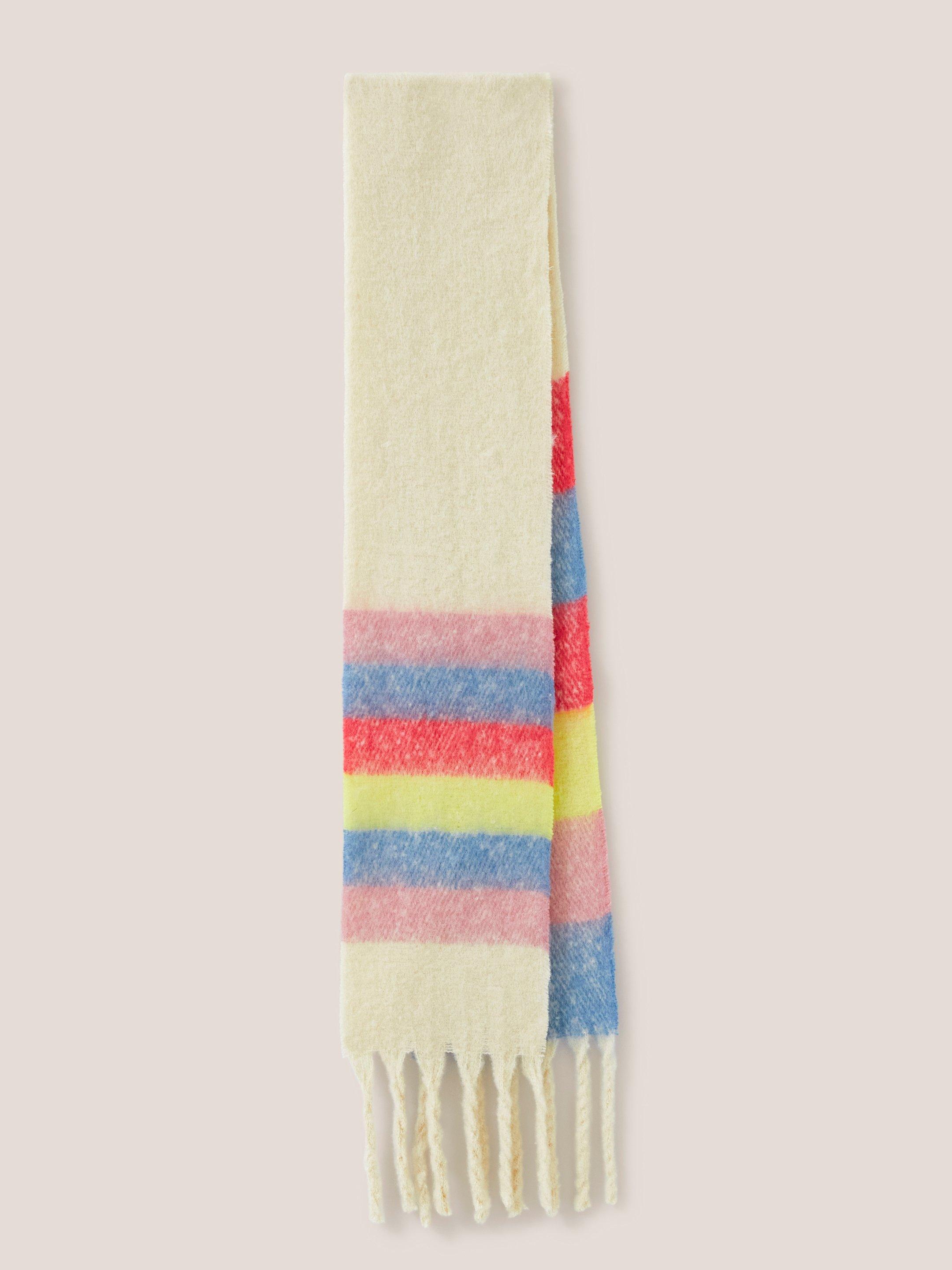 Shelly Skinny Brushed Scarf in NATURAL MULTI | White Stuff