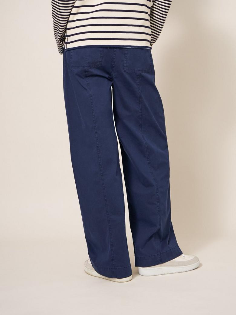 White Stuff Women's Paulette Wide Leg Cotton Trouser Casual High ...