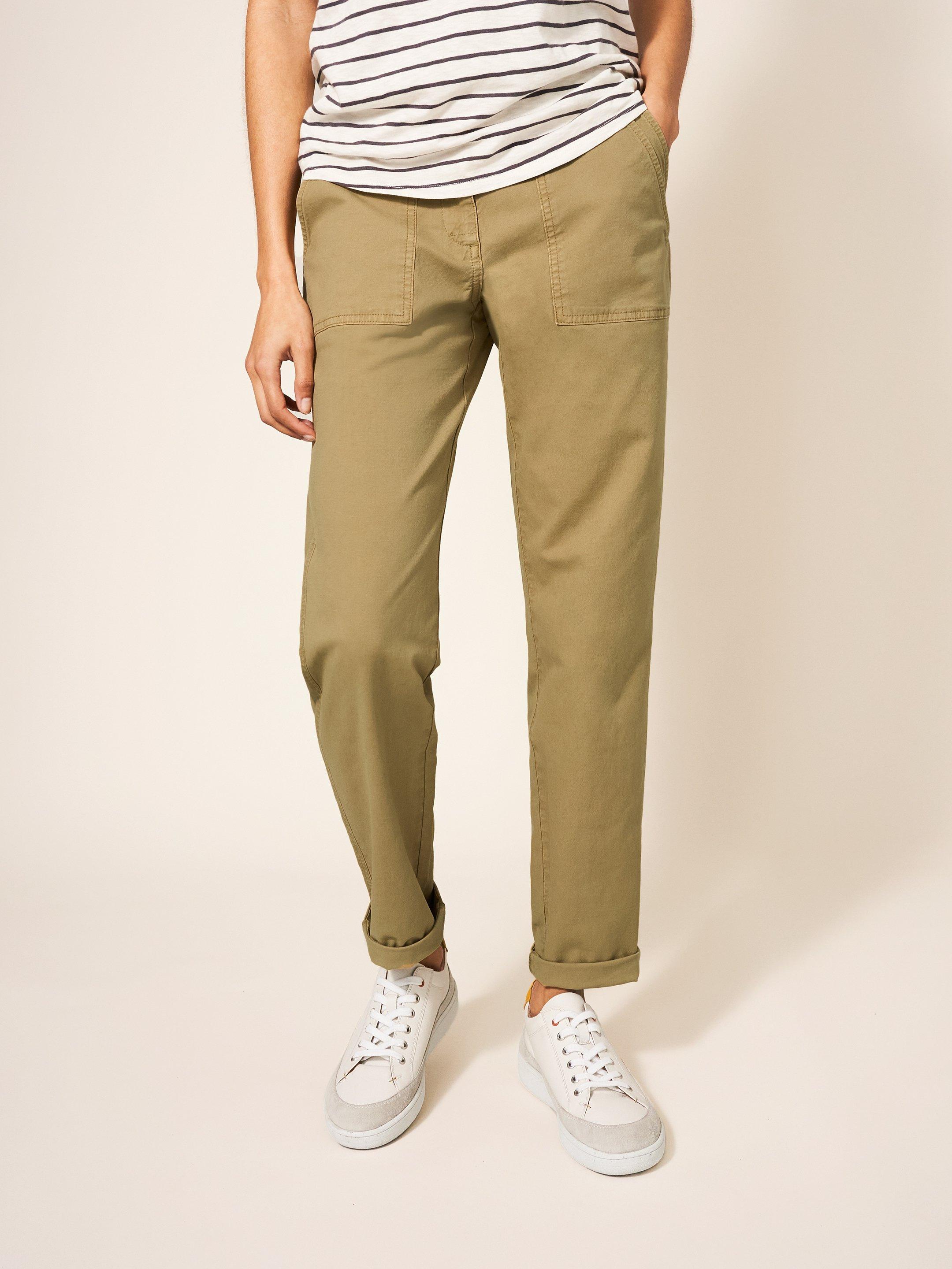 Twister Tea Dye Chino in DARK NATURAL | White Stuff