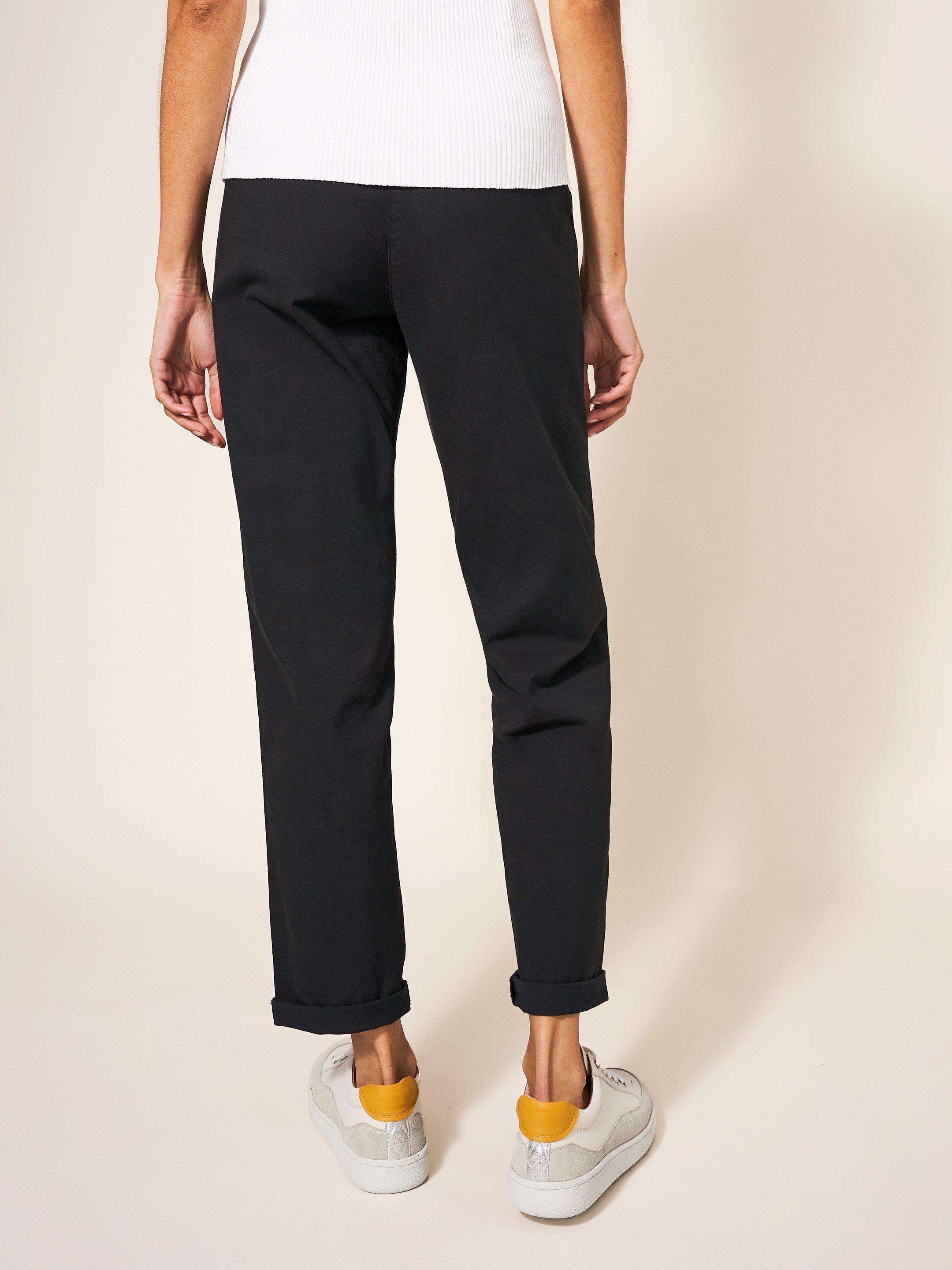 Twister Tea Dye Chino in PURE BLACK | White Stuff