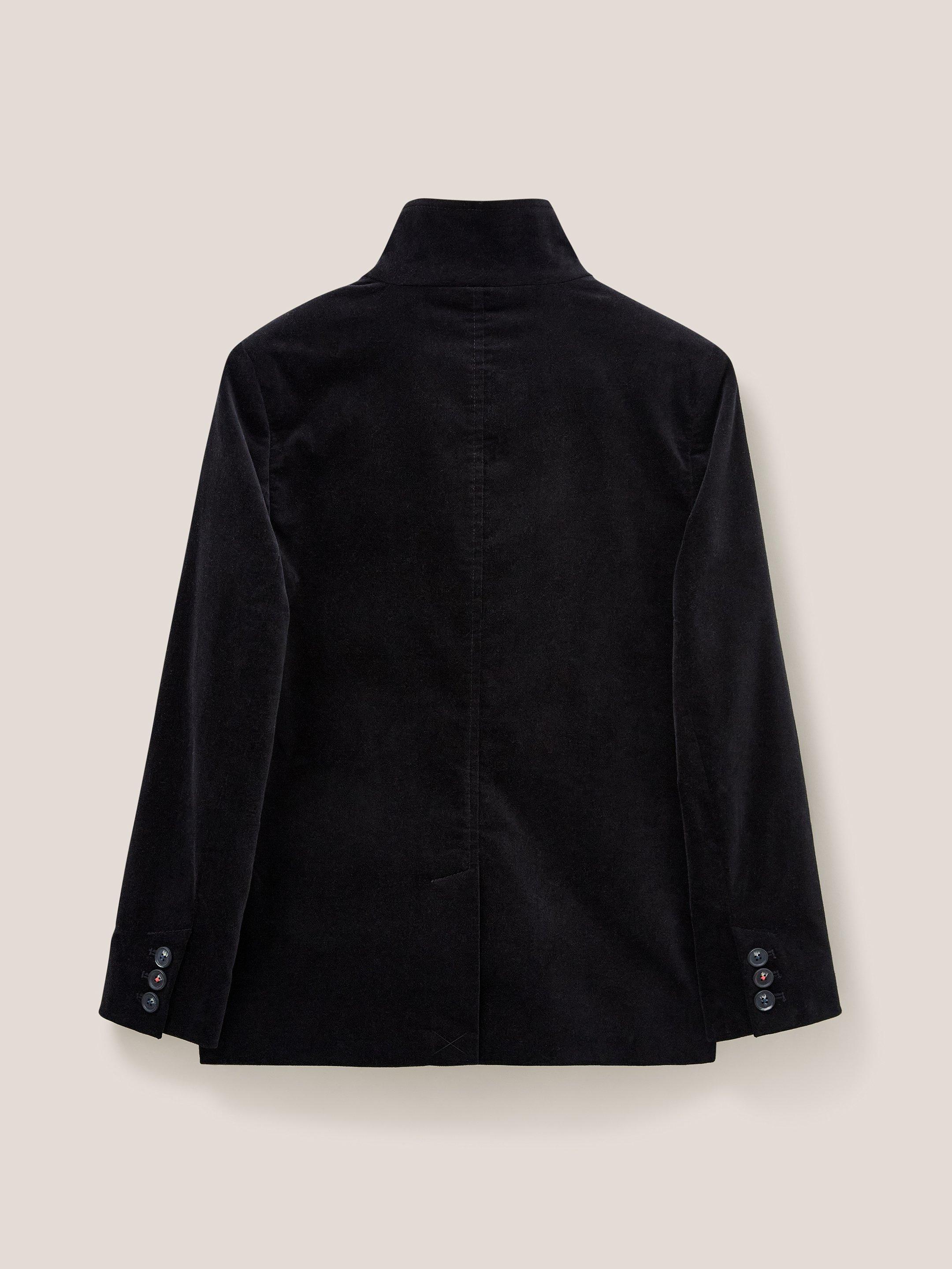 Karla Velvet Peacoat in PURE BLACK | White Stuff