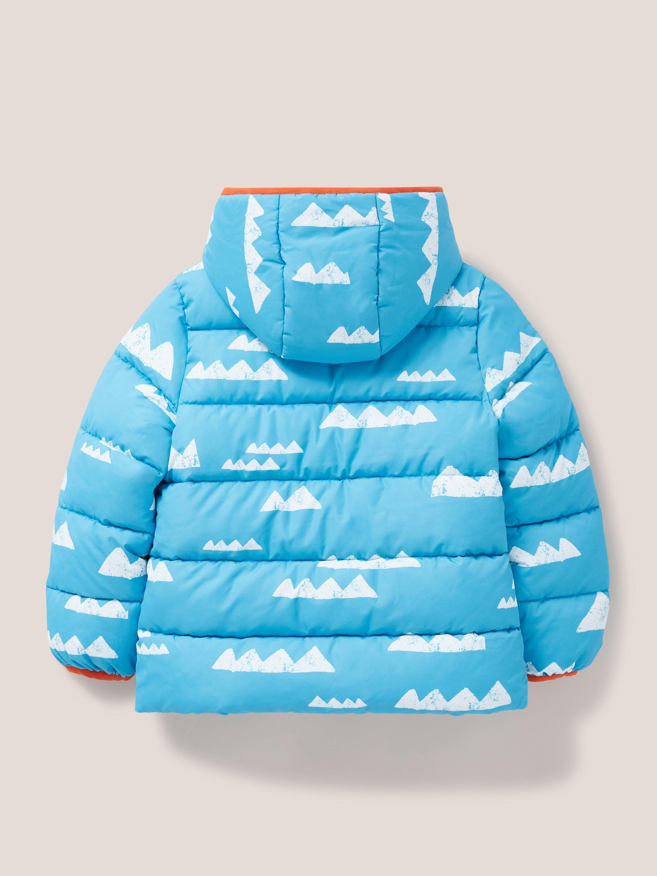 Quilted Print Puffer Jacket in BLUE PRINT | White Stuff