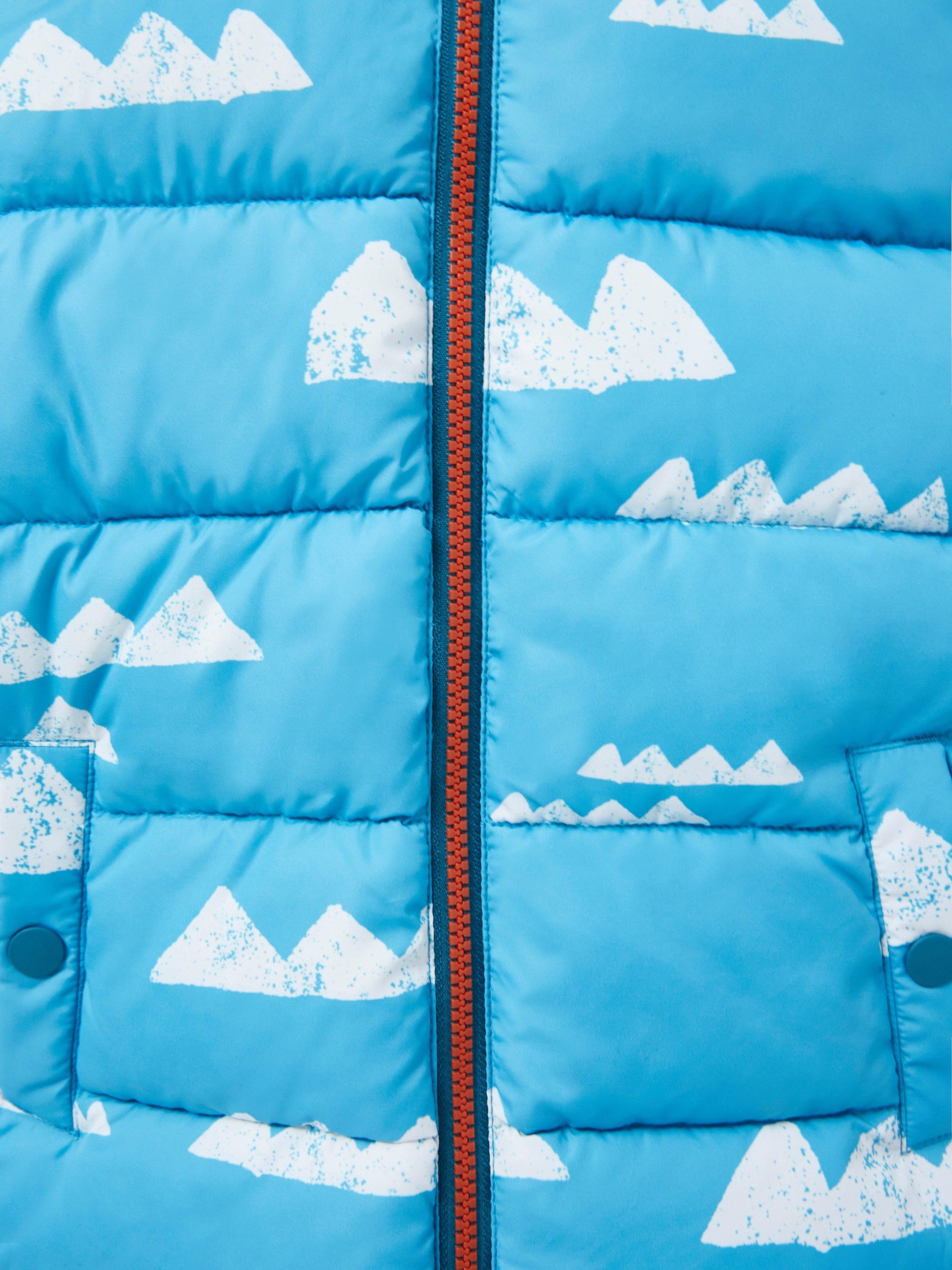 Quilted Print Puffer Jacket in BLUE PRINT | White Stuff