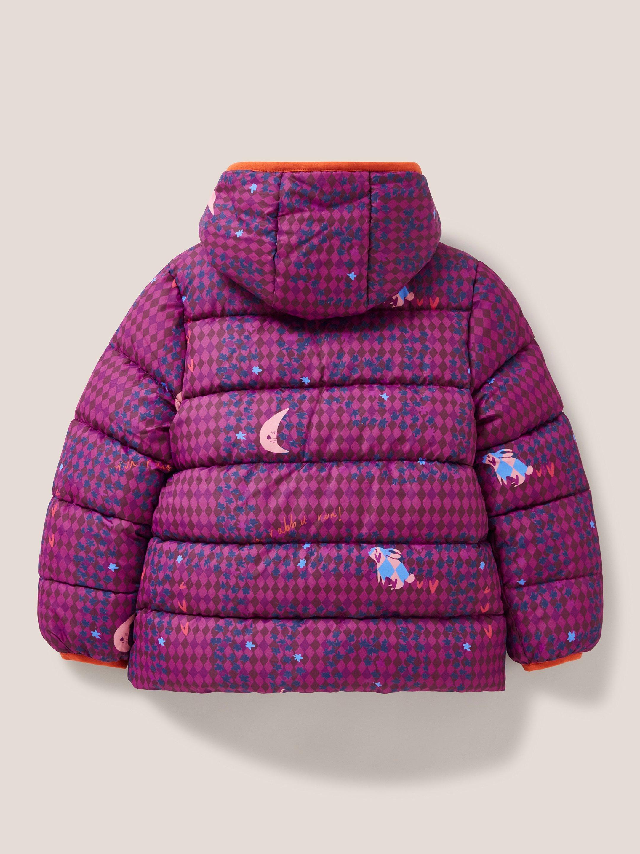 Quilted Print Puffer Jacket in PINK PRINT | White Stuff