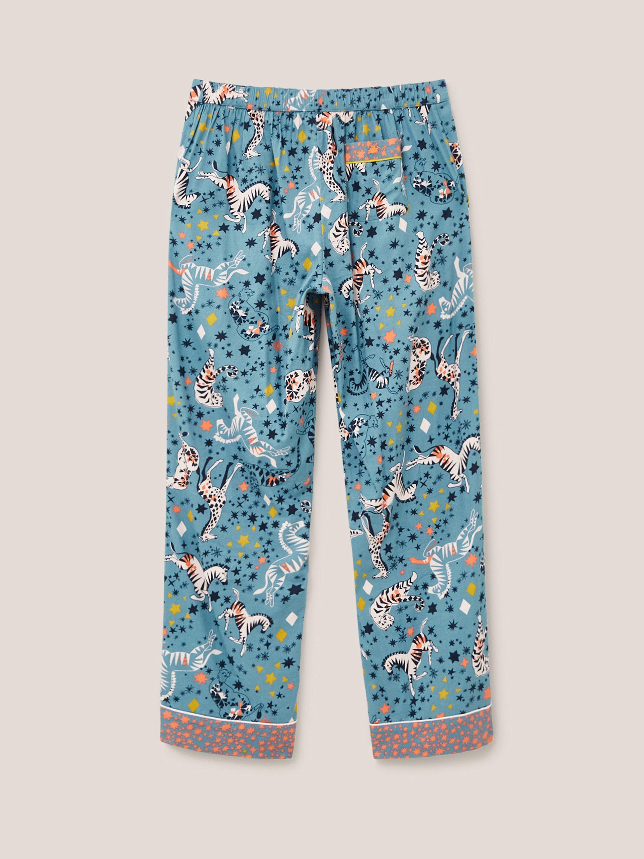 Nina Organic PJ Bottom in BLUE MULTI | White Stuff