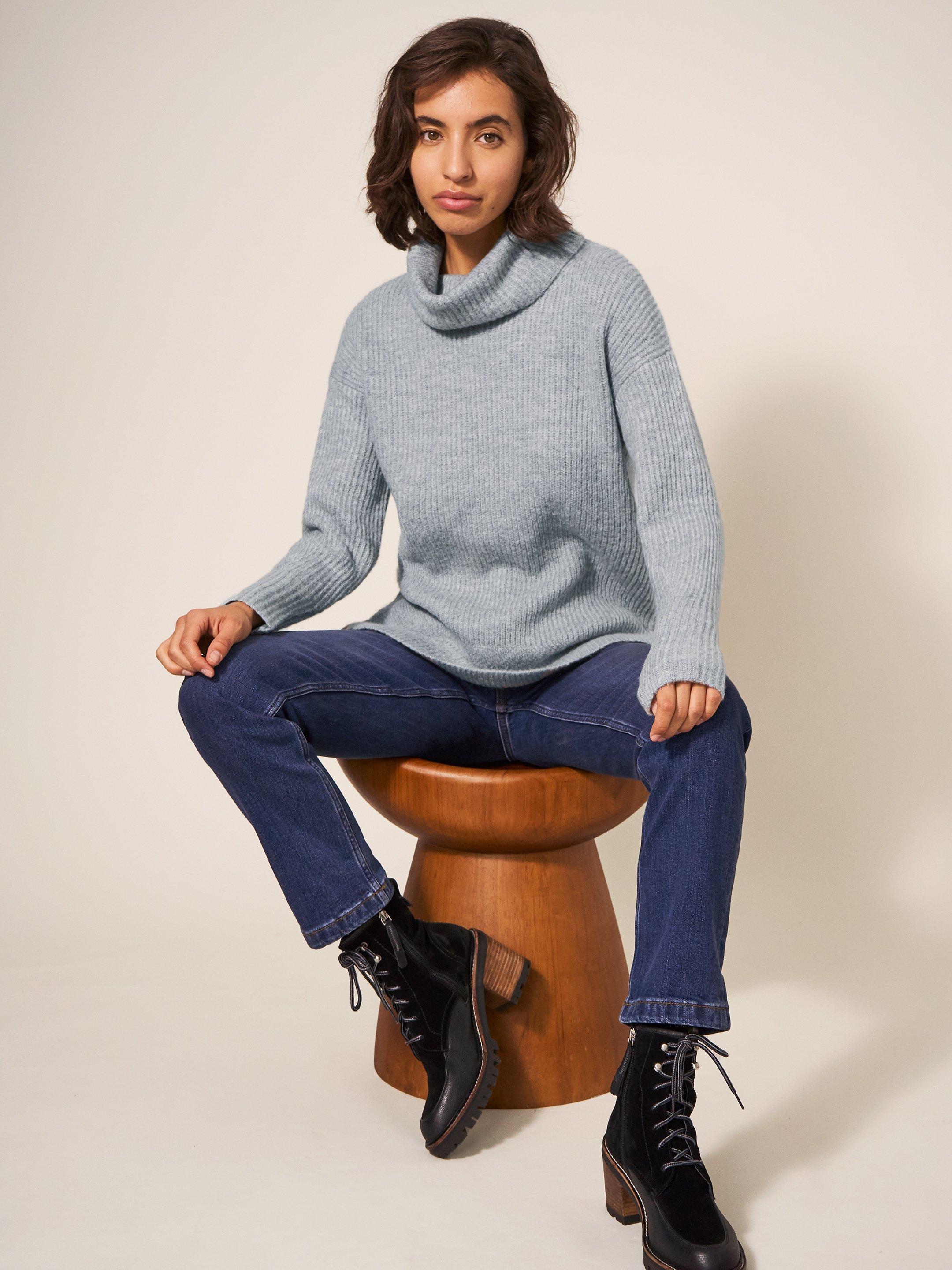 LOVELY RIB JUMPER in LIGHT GREY | White Stuff