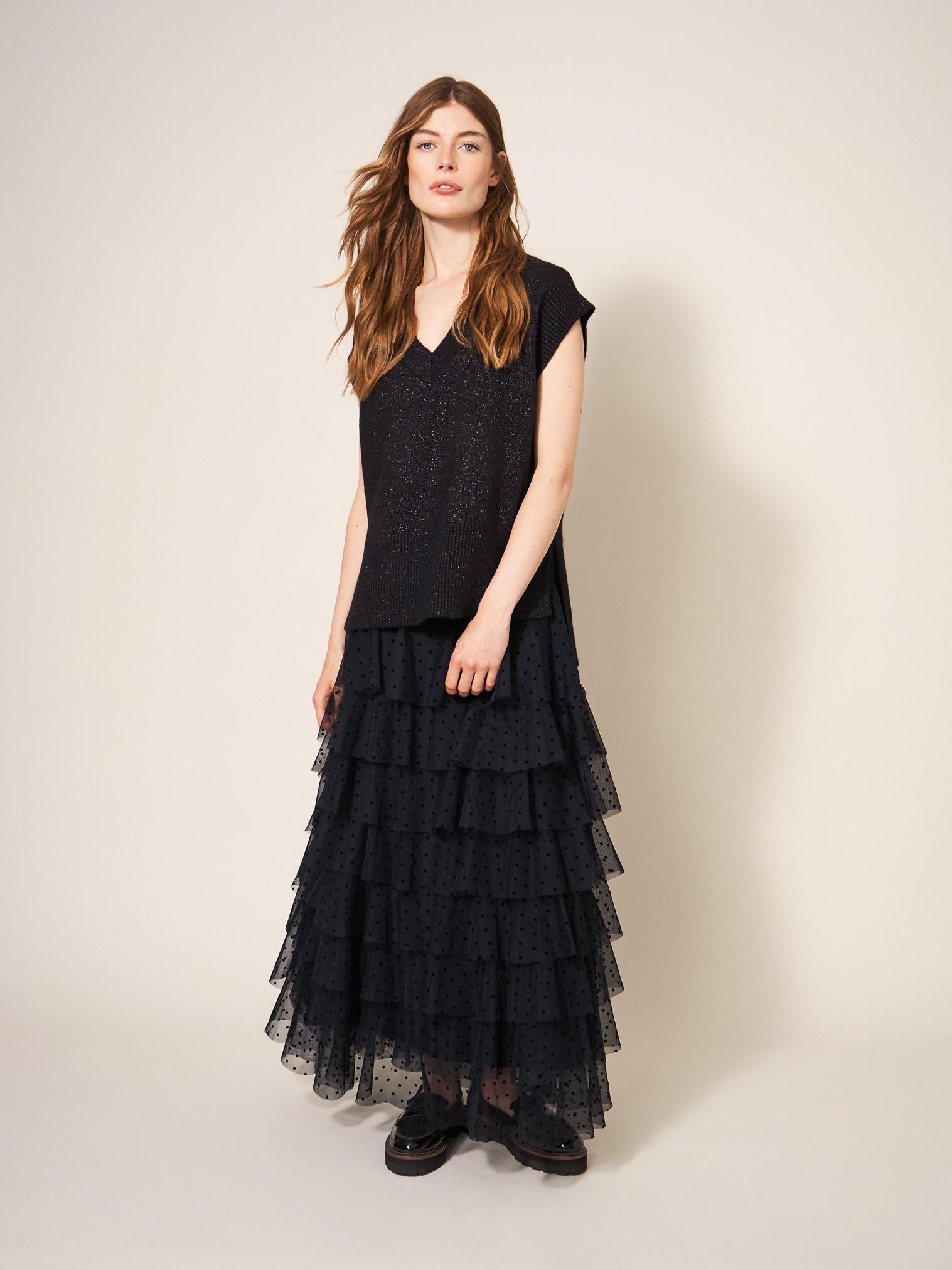 SPARKLE TANK JUMPER in PURE BLACK | White Stuff