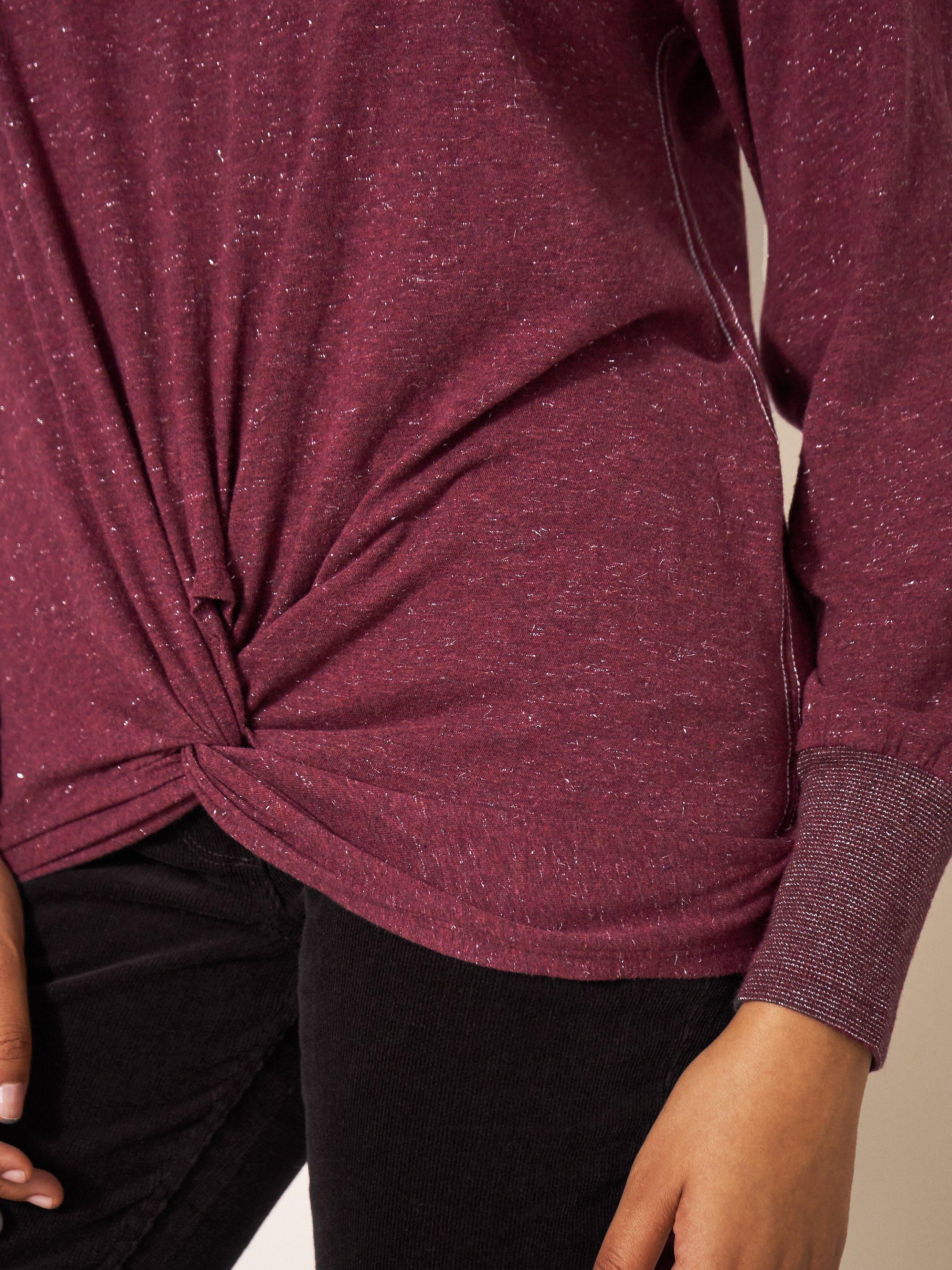 FRANKIE SPARKLE TOP in DK PLUM | White Stuff