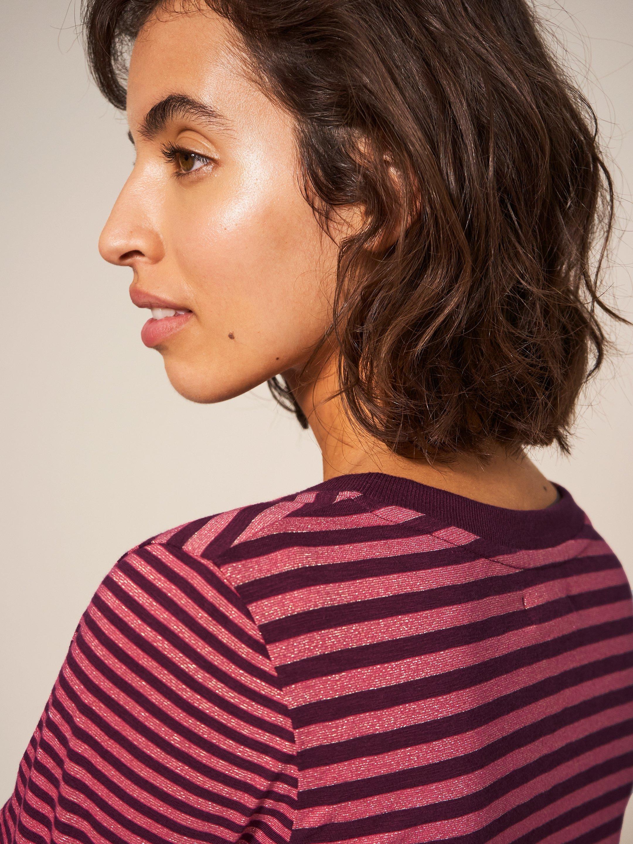 CASSIE SPARKLE TEE in PINK MULTI | White Stuff