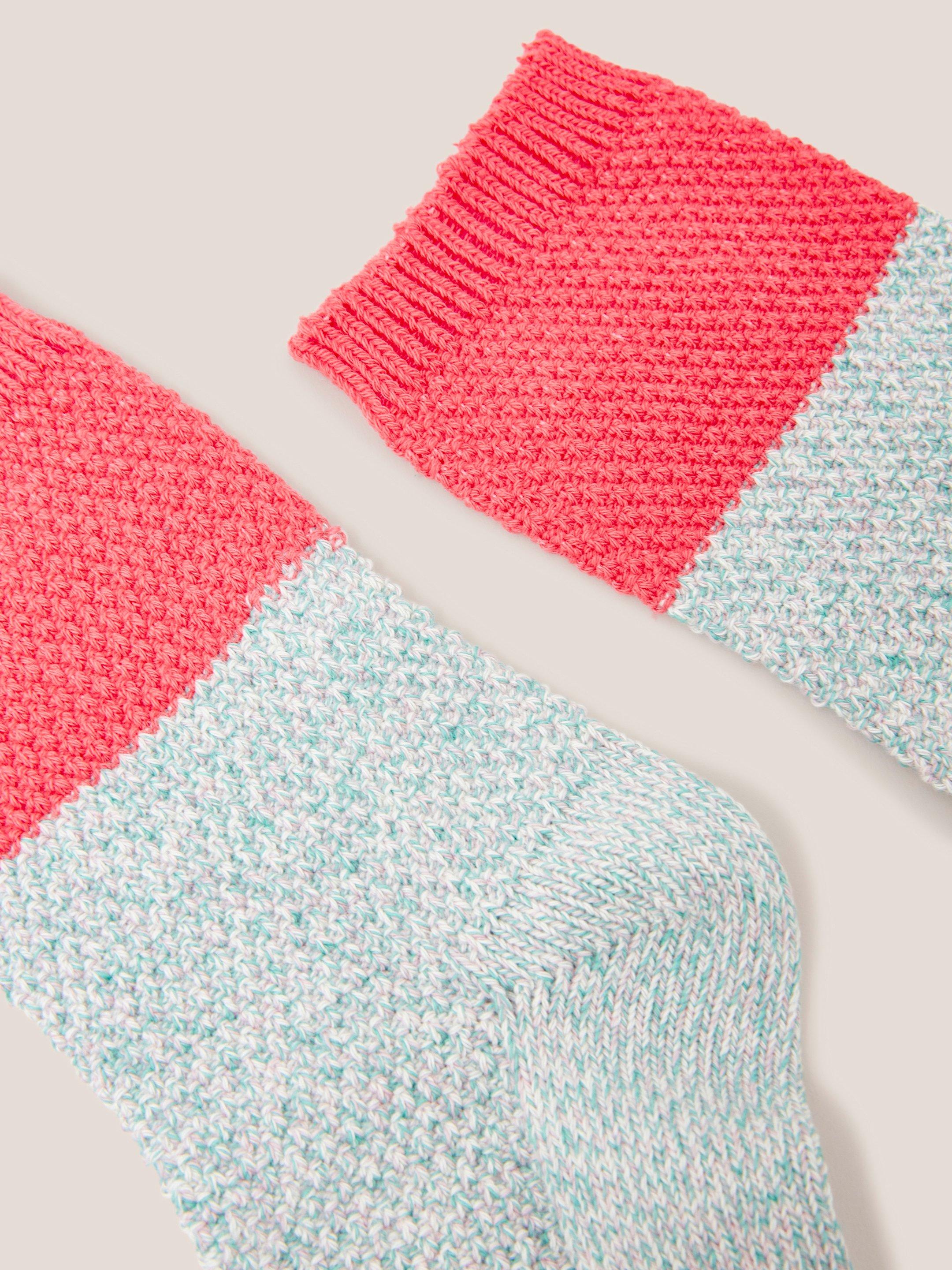 Fluro Neppy Boot Socks in GREEN MULTI | White Stuff