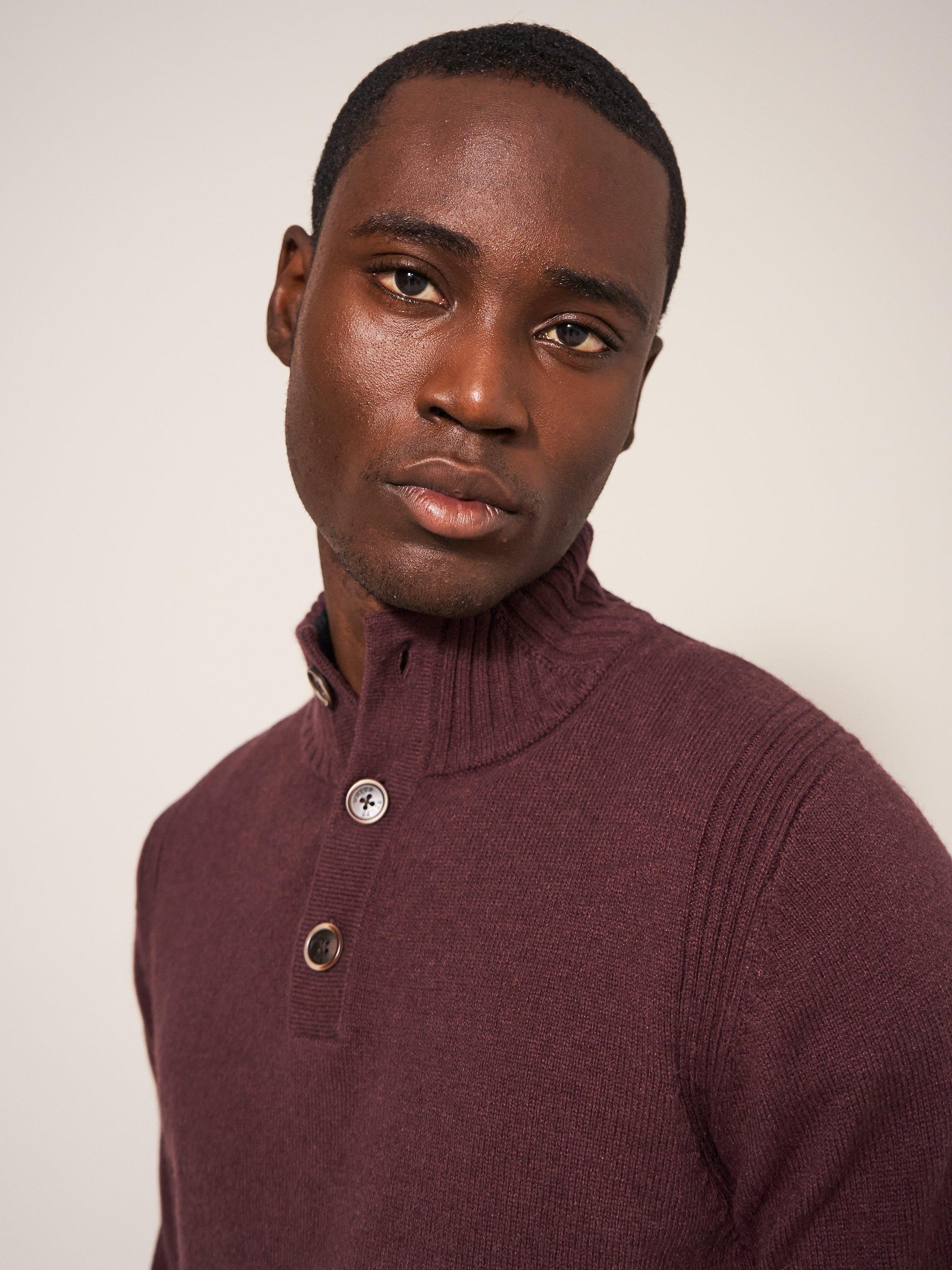 Lambswool Funnel Neck in DK PLUM | White Stuff