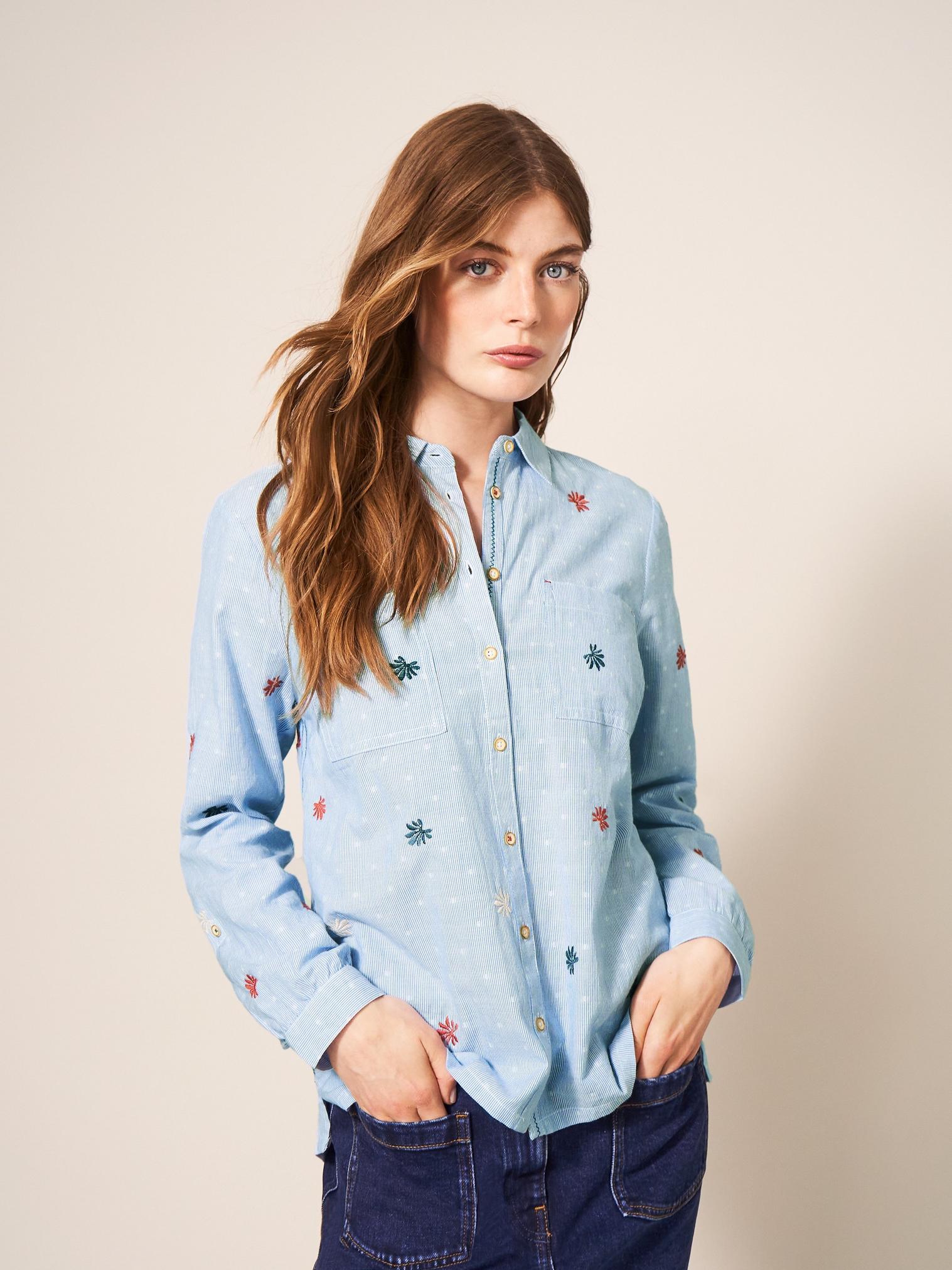 Sophie Shirt in BLUE MULTI | White Stuff