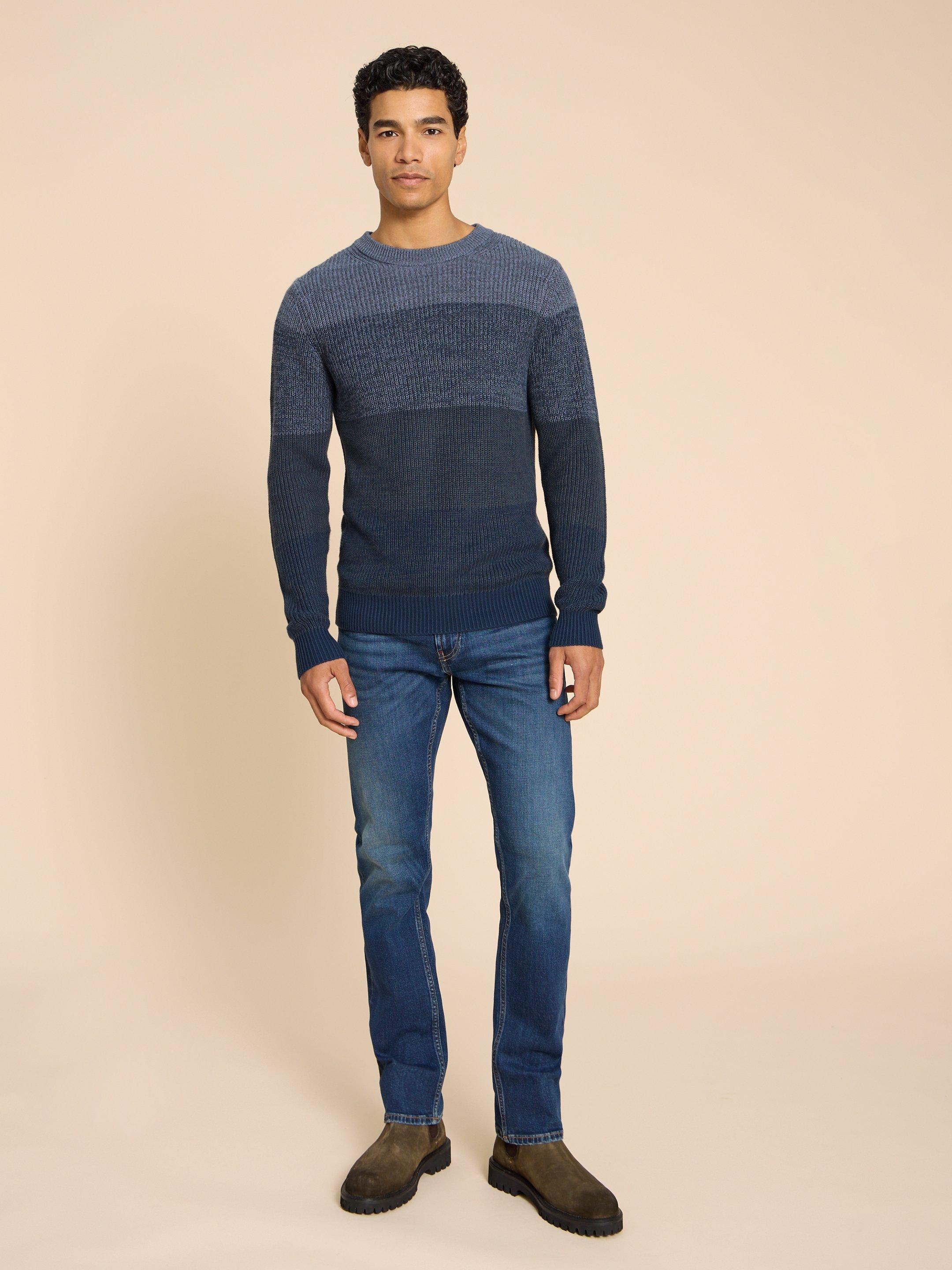 Twisted Colourblock Jumper in BLUE MULTI | White Stuff