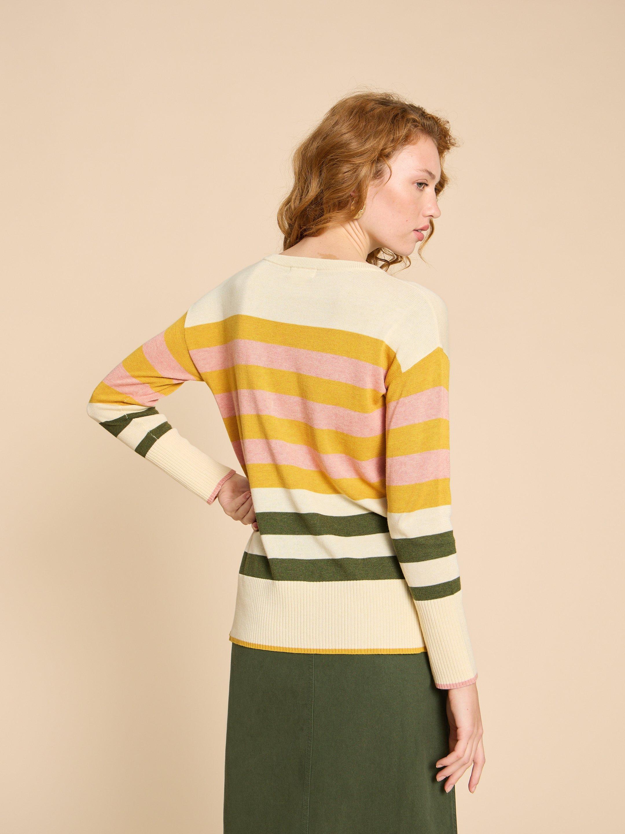 OLIVE STRIPE KNITTED JUMPER in NATURAL MULTI | White Stuff