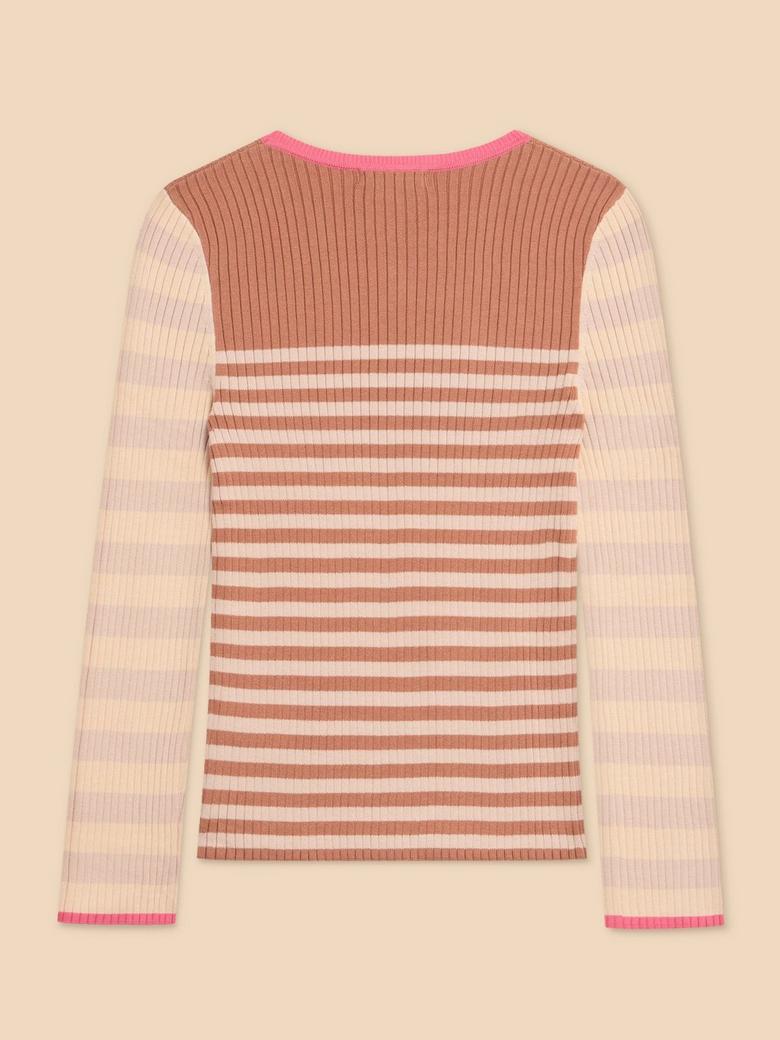 White Stuff Women's Skinny Rib Jumper Long Sleeve Fitted Ladies Casual ...