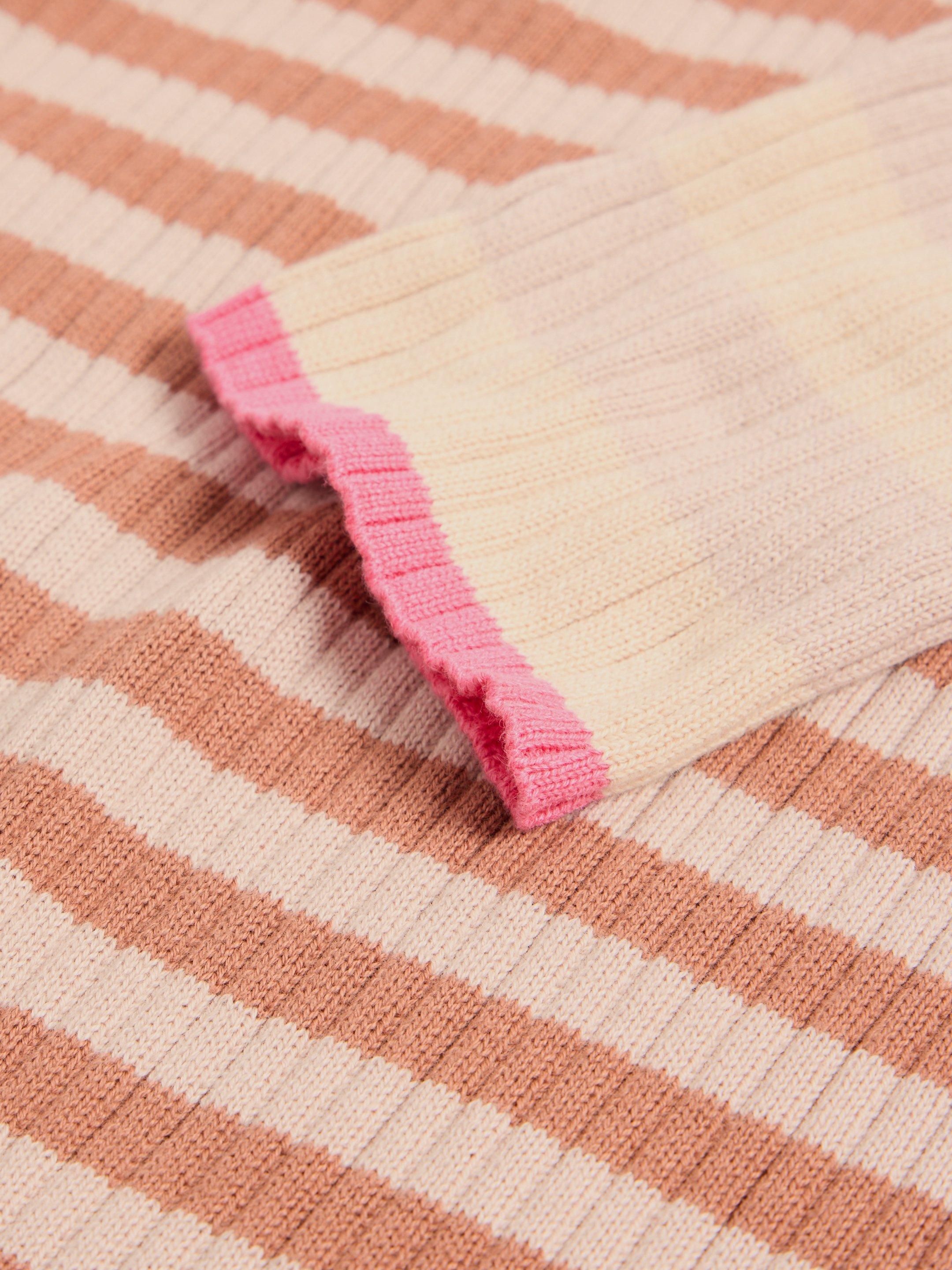 SKINNY RIB CREW NECK JUMPER in NATURAL MULTI | White Stuff