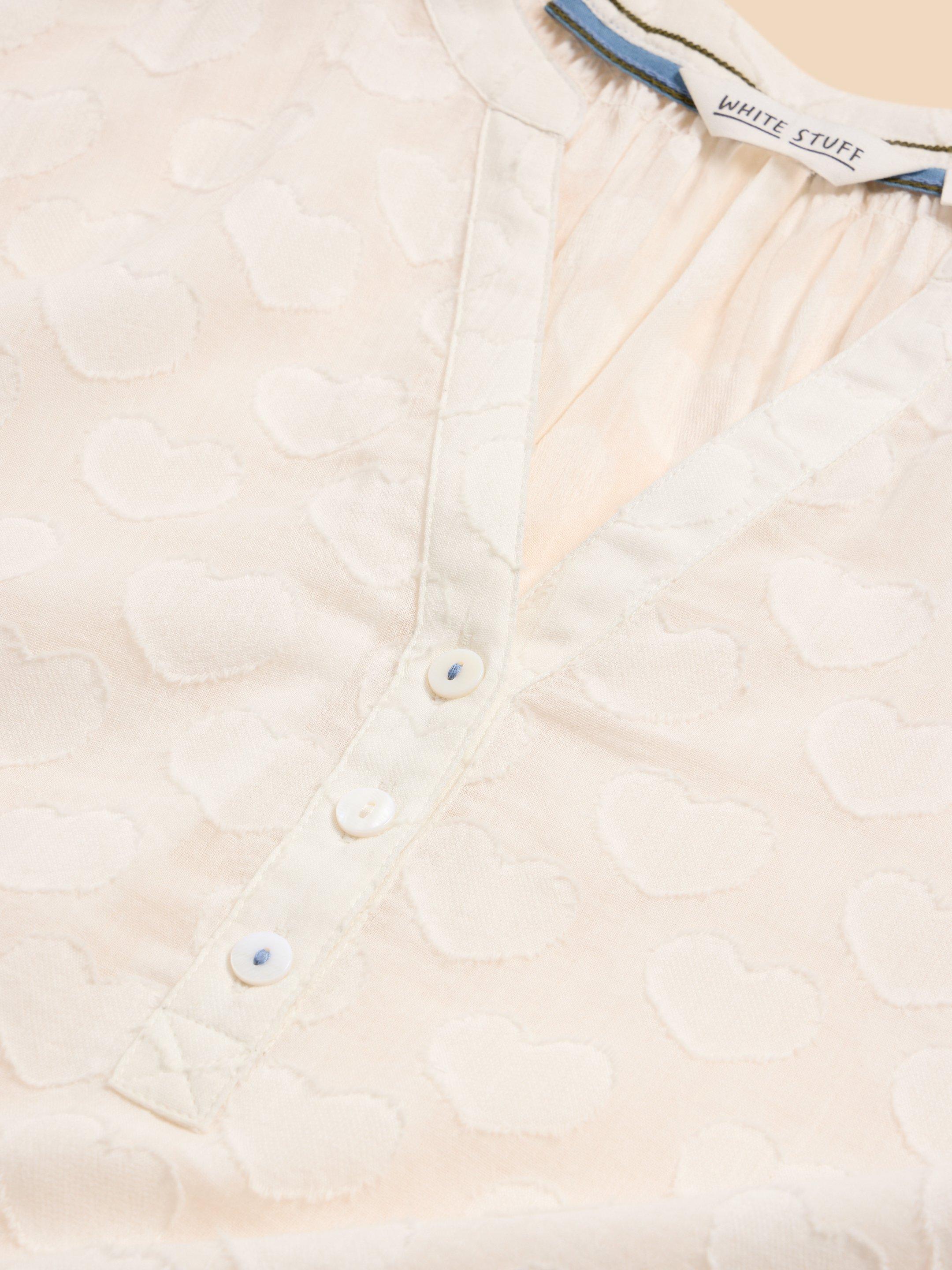 Josie Heart Jacquard Top in PALE IVORY | White Stuff