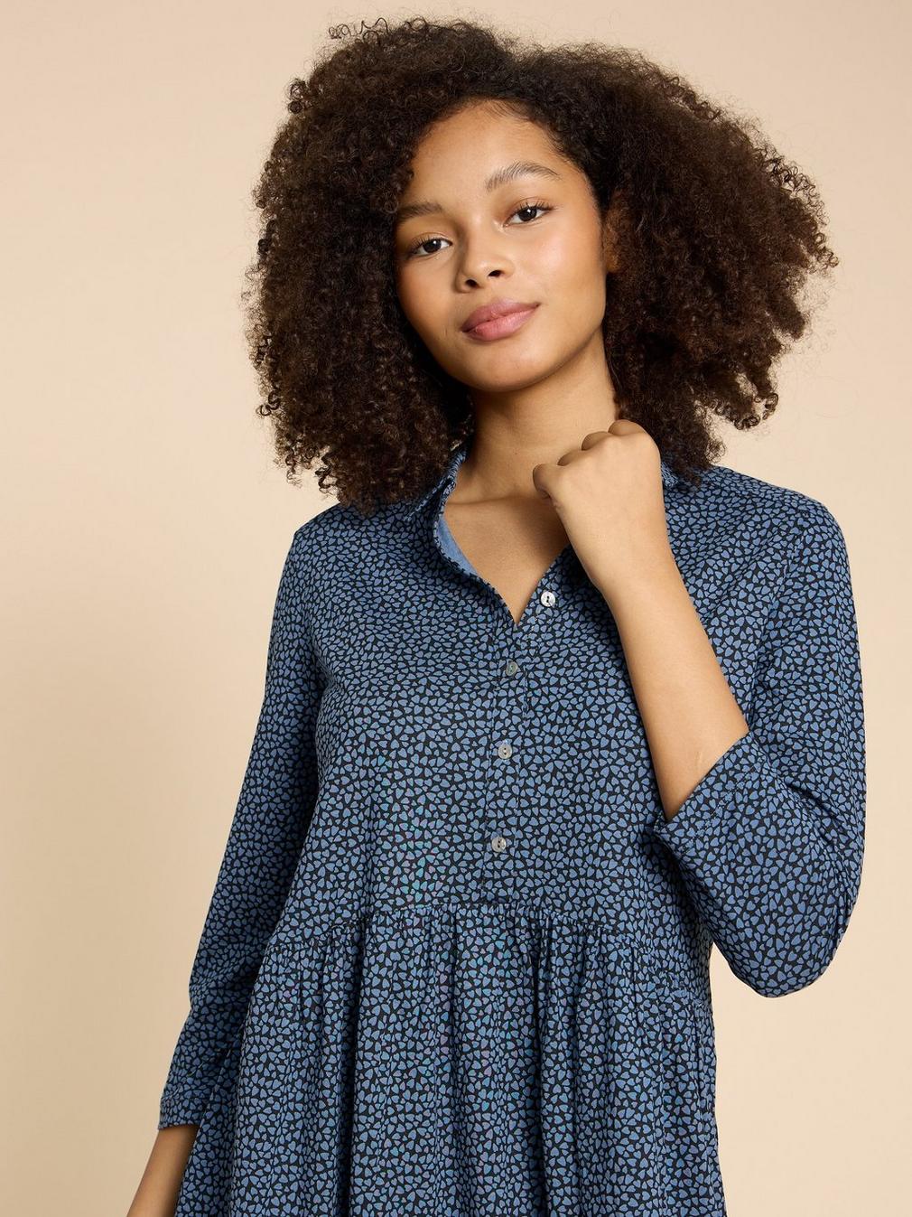 Everly Shirt Dress in BLUE PRINT | White Stuff