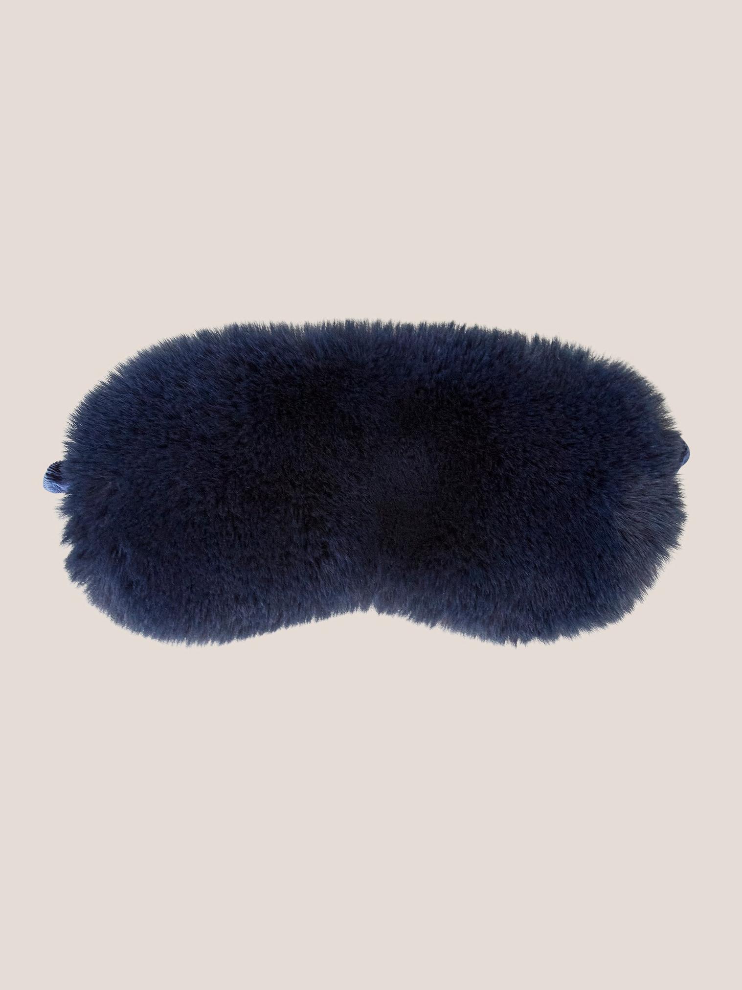 Faux Fur Velvet Eye Mask in DARK NAVY | White Stuff