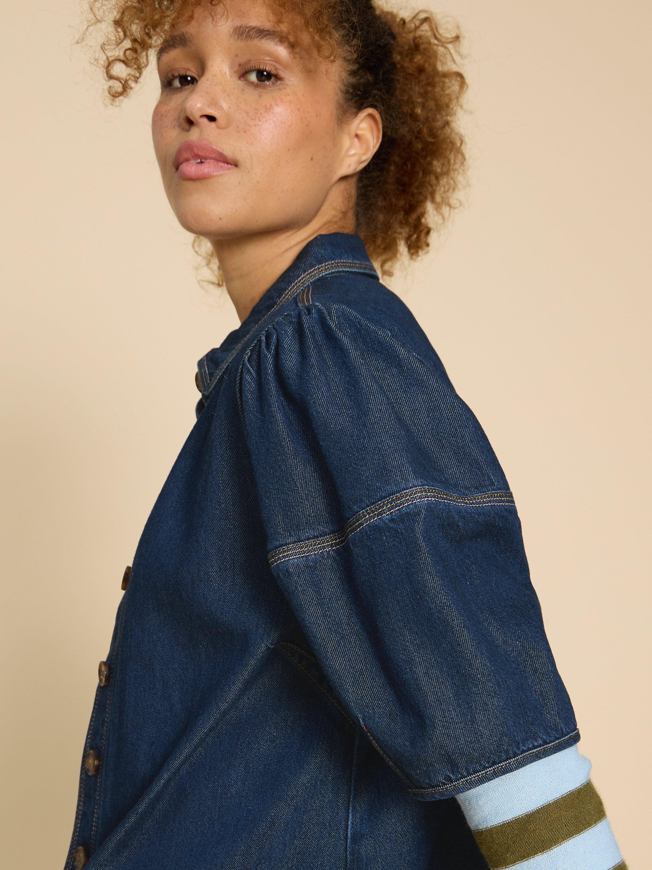 Kerry Denim Shirt in DK DENIM | White Stuff