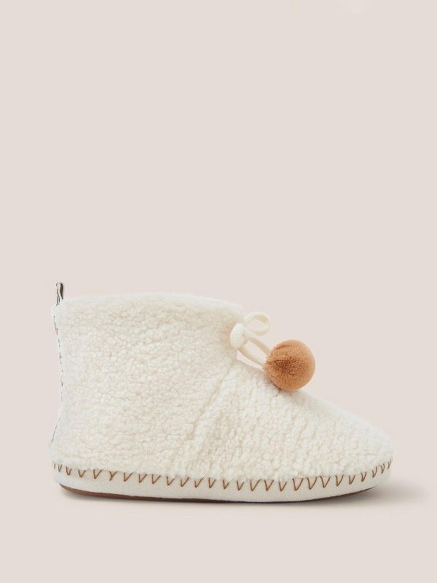 Borg Slipper Bootie in LIGHT NATURAL | White Stuff