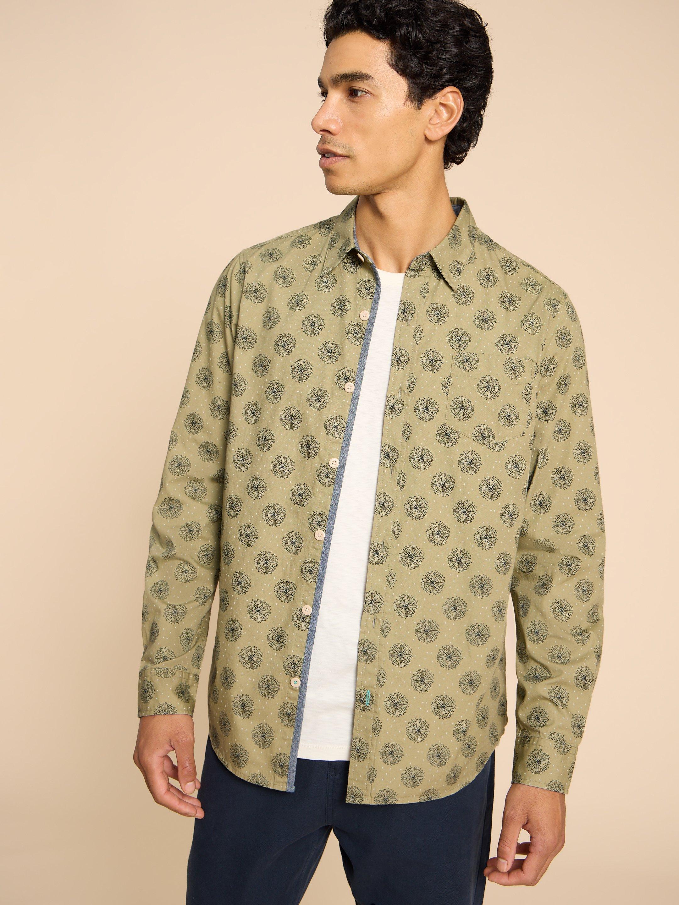 Daisy Floral Printed Shirt in GREEN PRINT | White Stuff