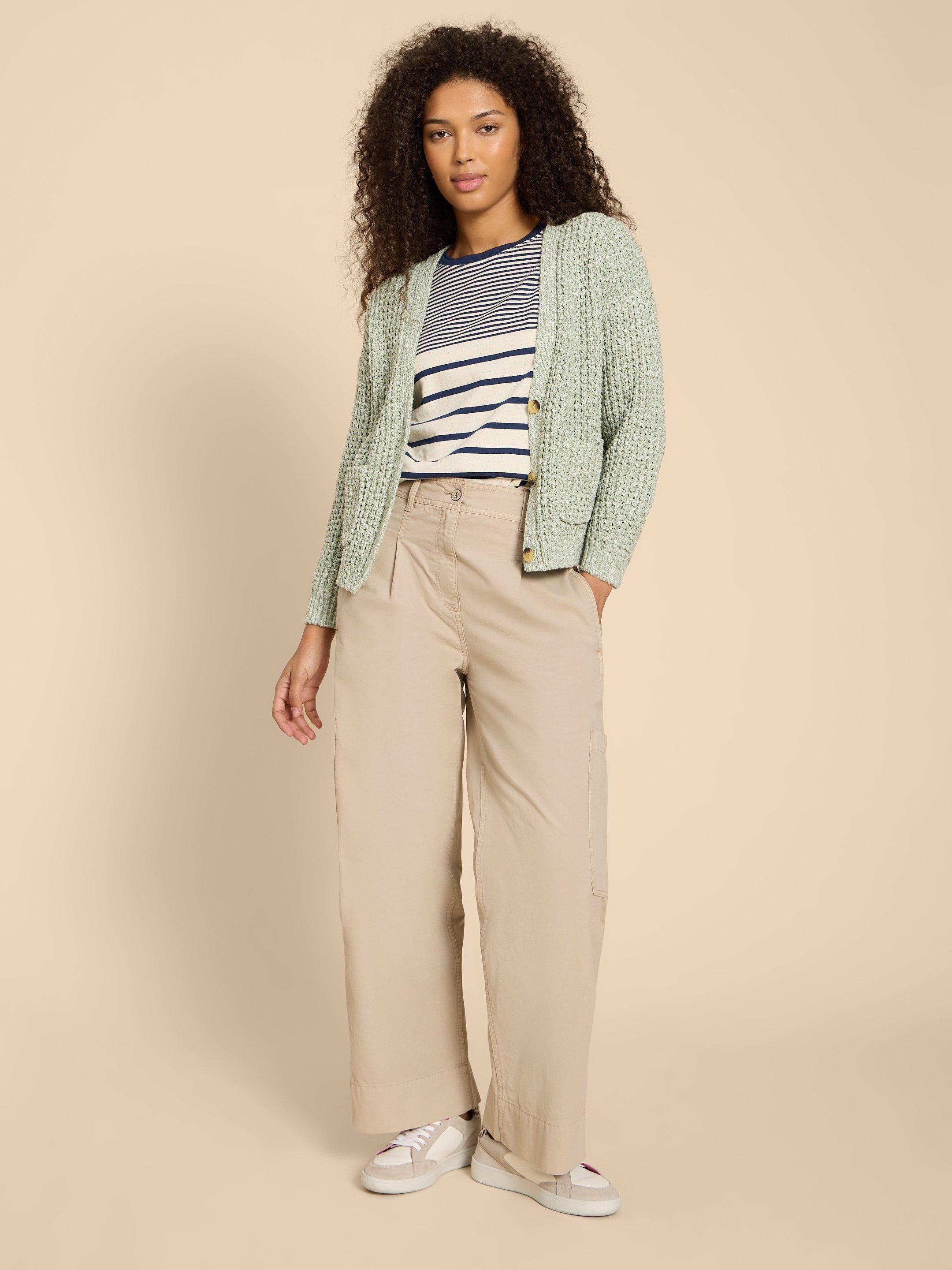 SESSI CARDI in DUSTY GREEN | White Stuff