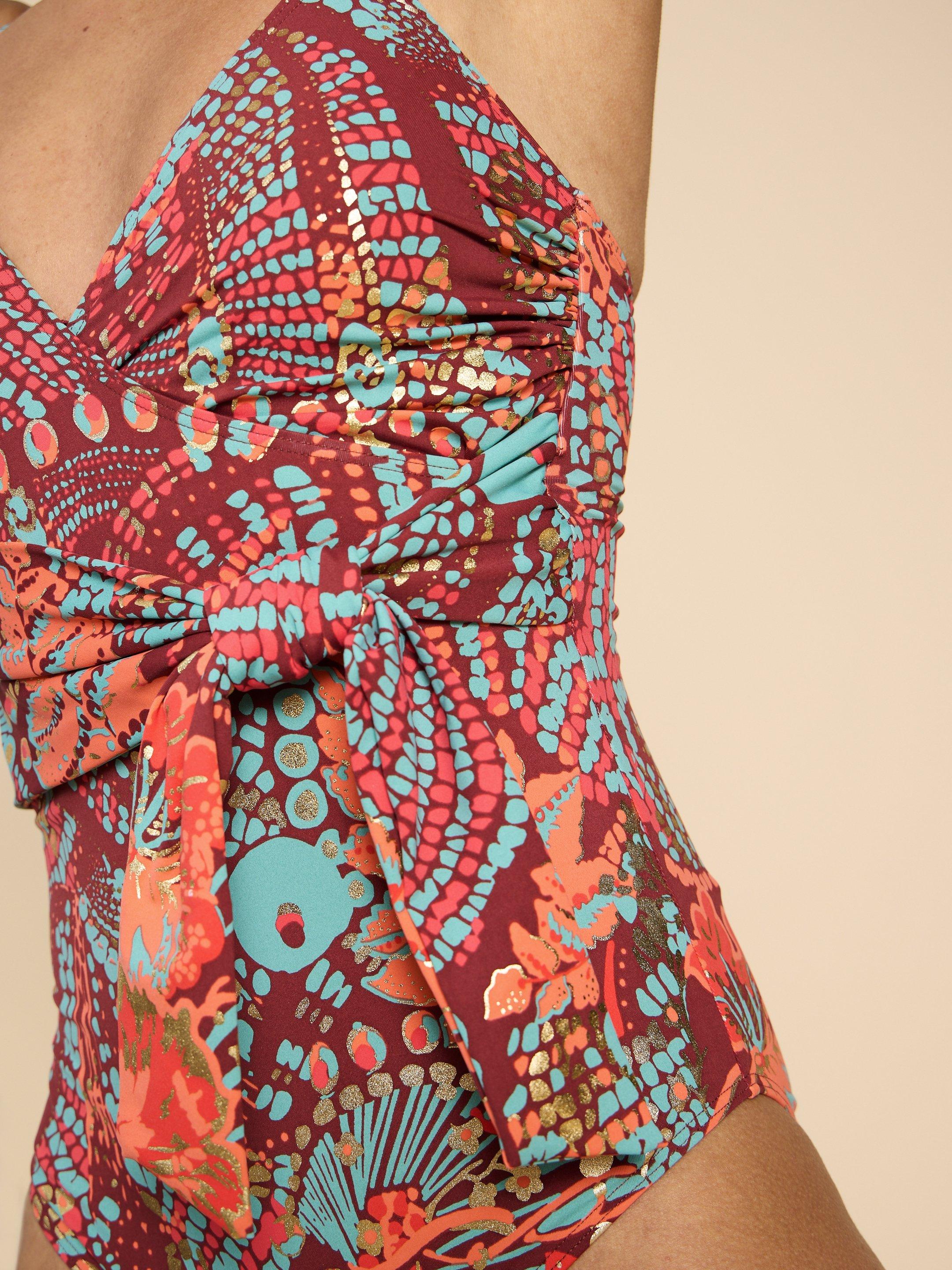 Tabitha Control Swimsuit in RED PRINT | White Stuff