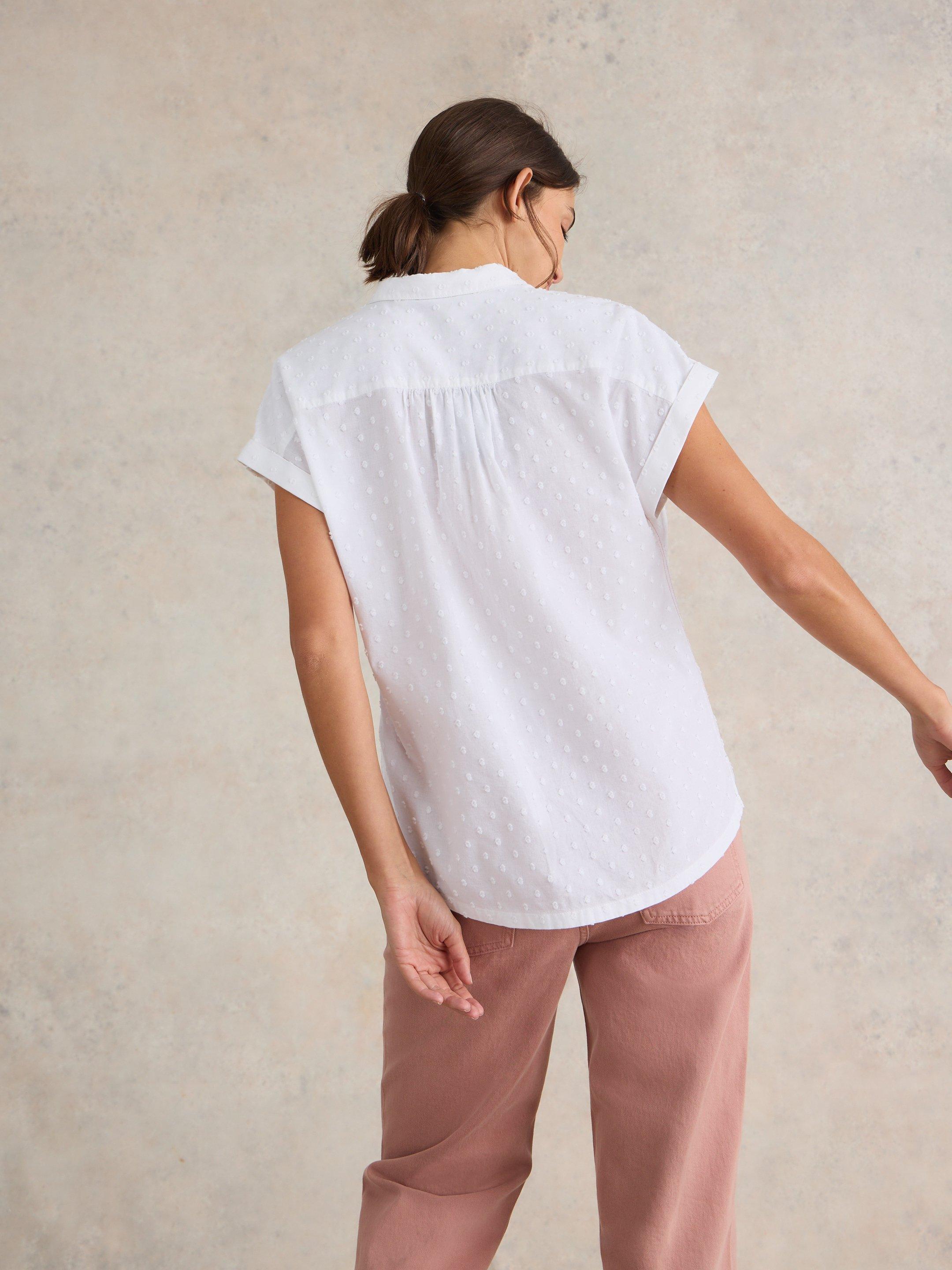 Ellie Organic Cotton Shirt in PALE IVORY | White Stuff
