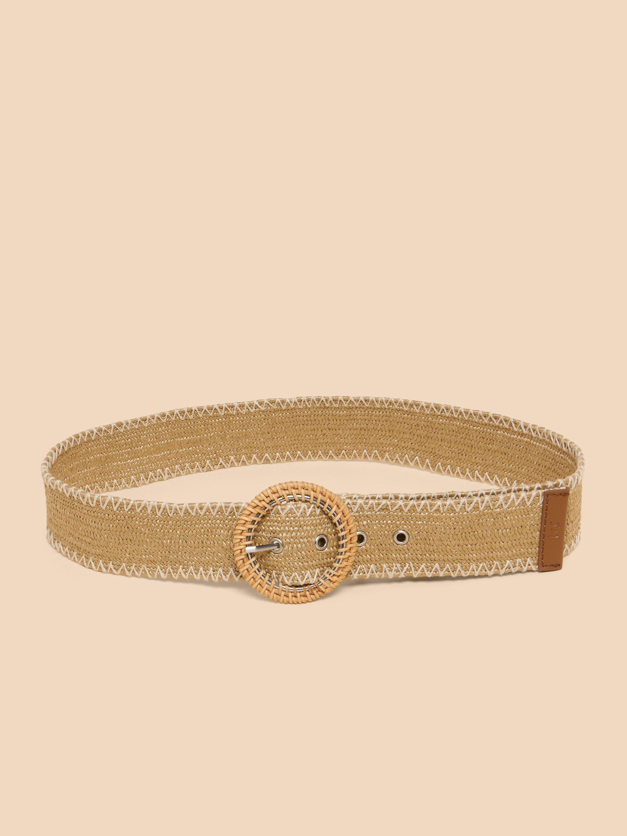 Raffia Woven Belt in LIGHT NATURAL | White Stuff