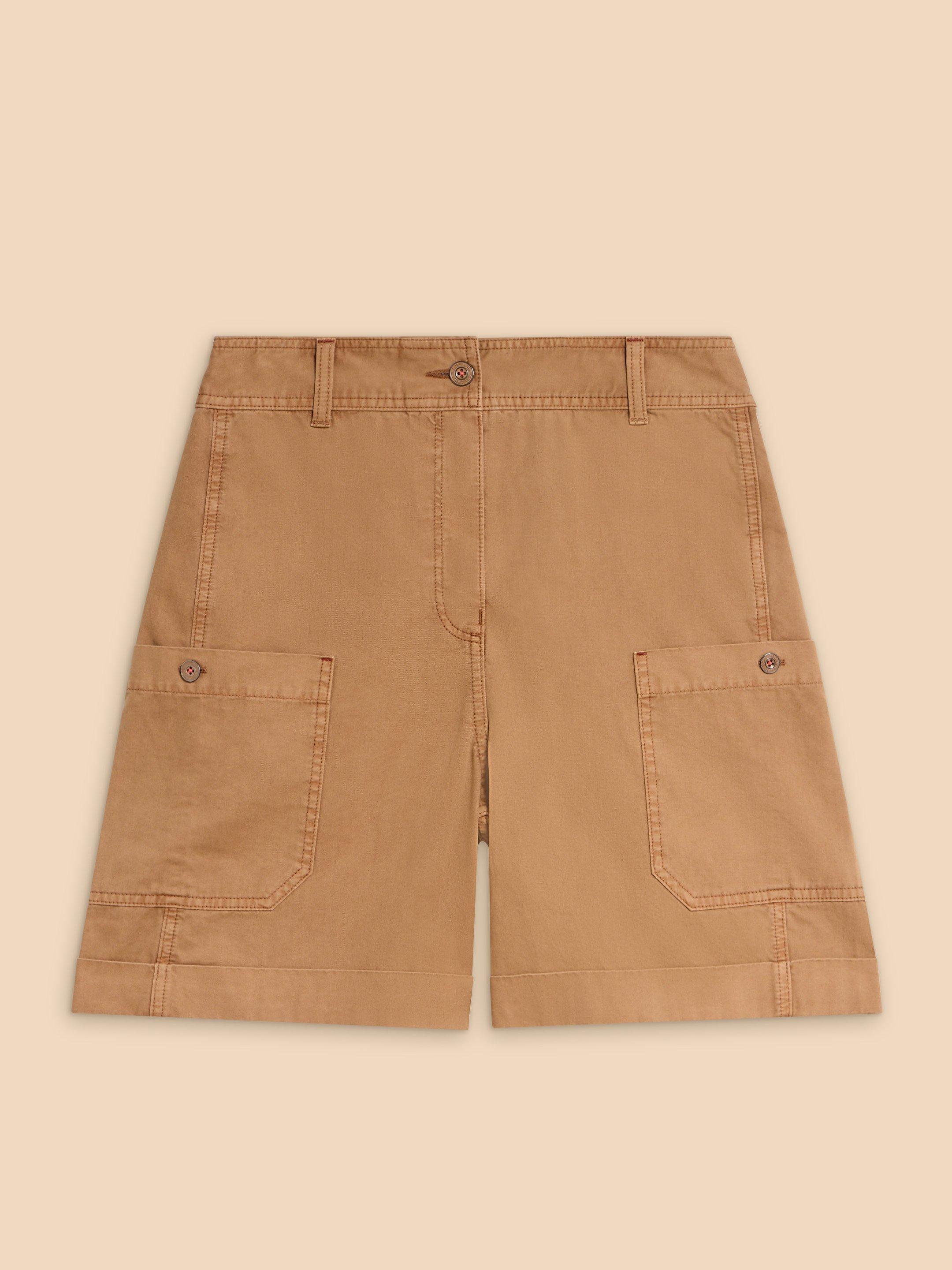 Carlie Cargo Shorts in DARK NATURAL | White Stuff