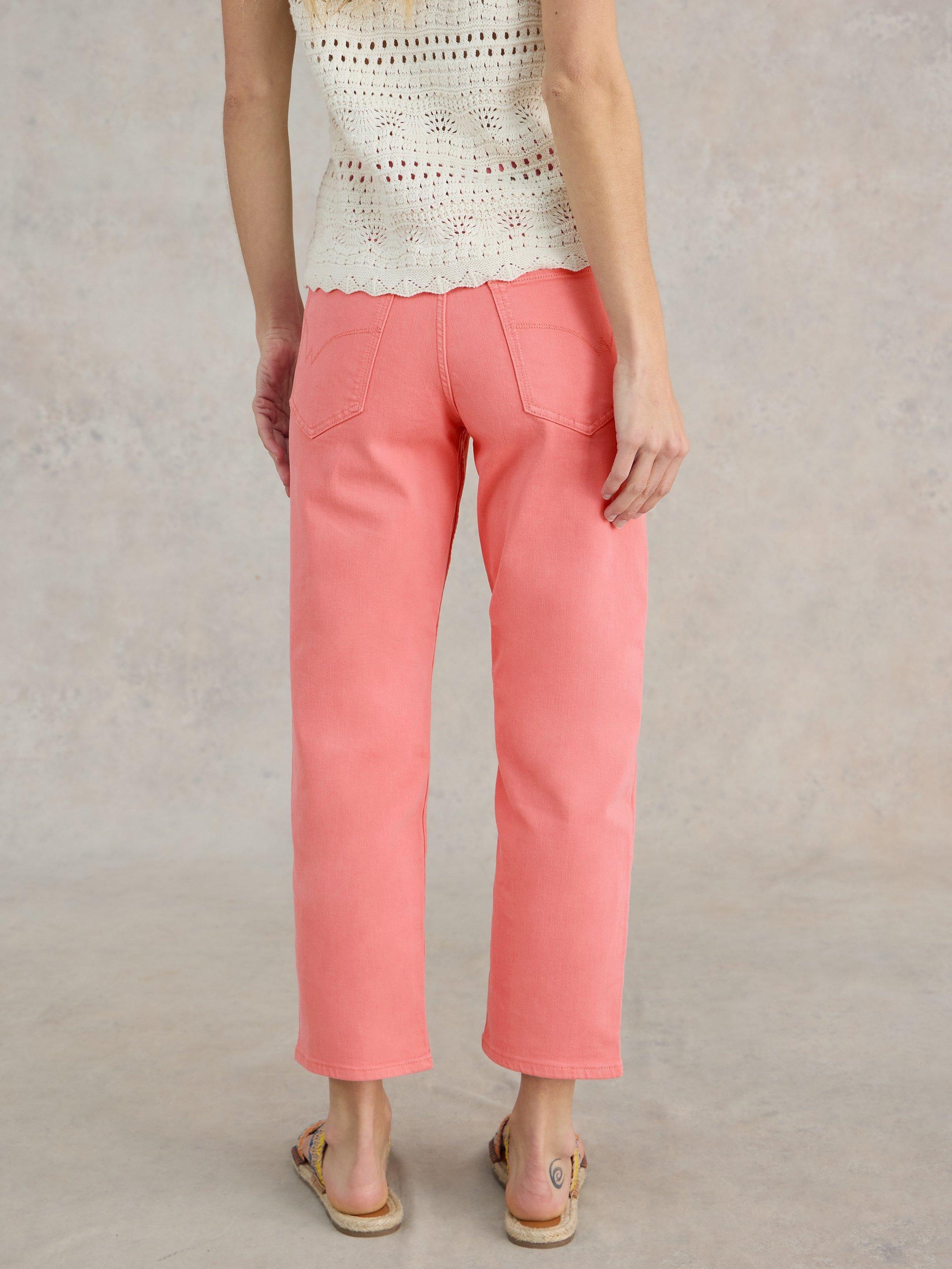 Blake Straight Cropped Jean in BRIGHT PINK | White Stuff