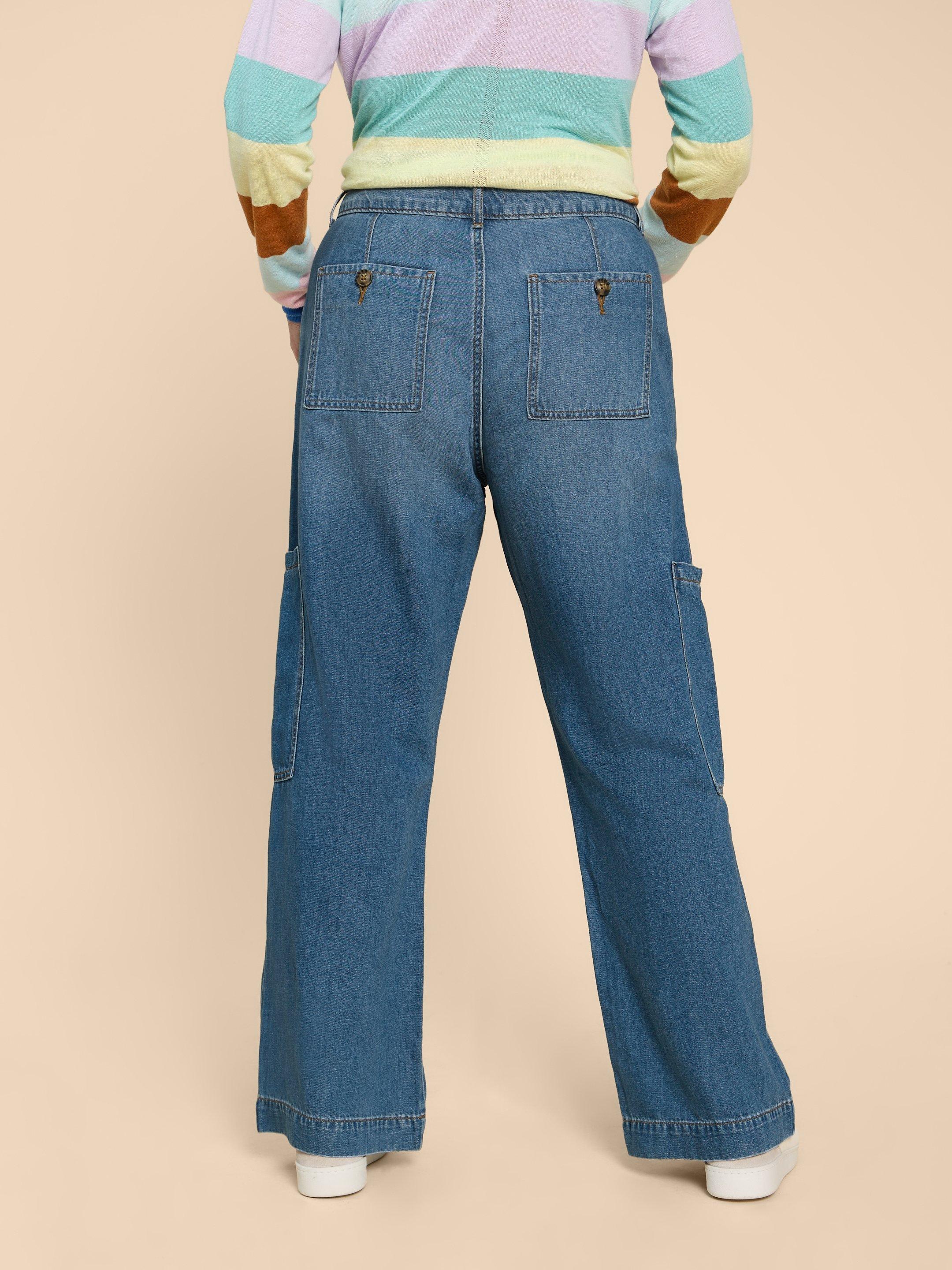 Demi Cargo Jean in LIGHT DENIM | White Stuff