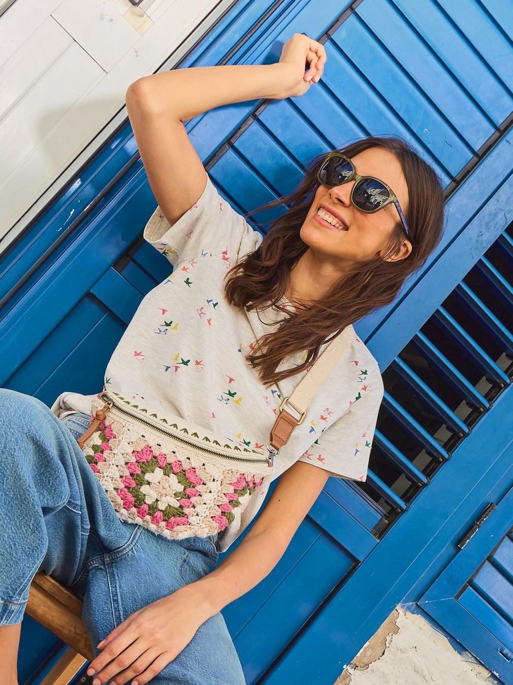 ABBIE PRINT TEE in NATURAL PRINT | White Stuff