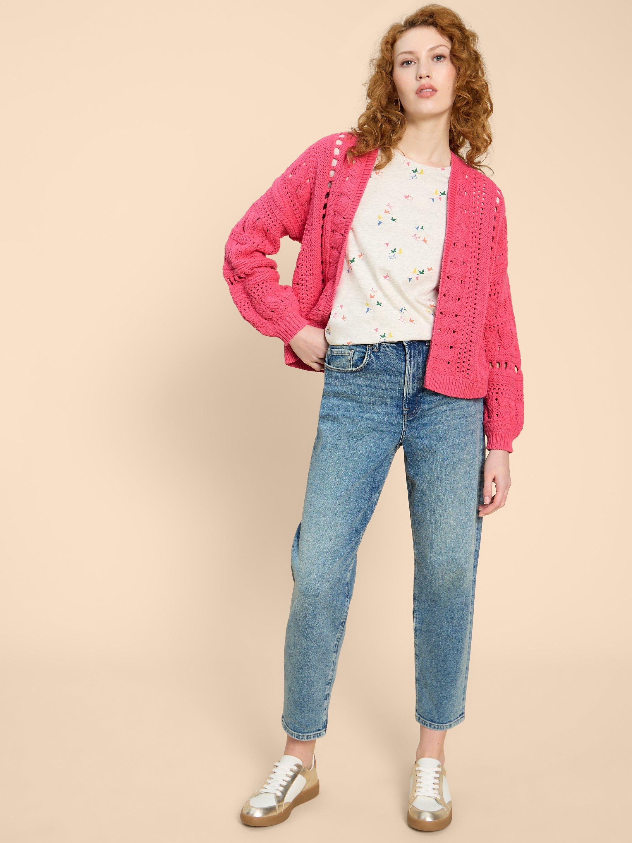 CASEY CARDI in BRIGHT PINK | White Stuff