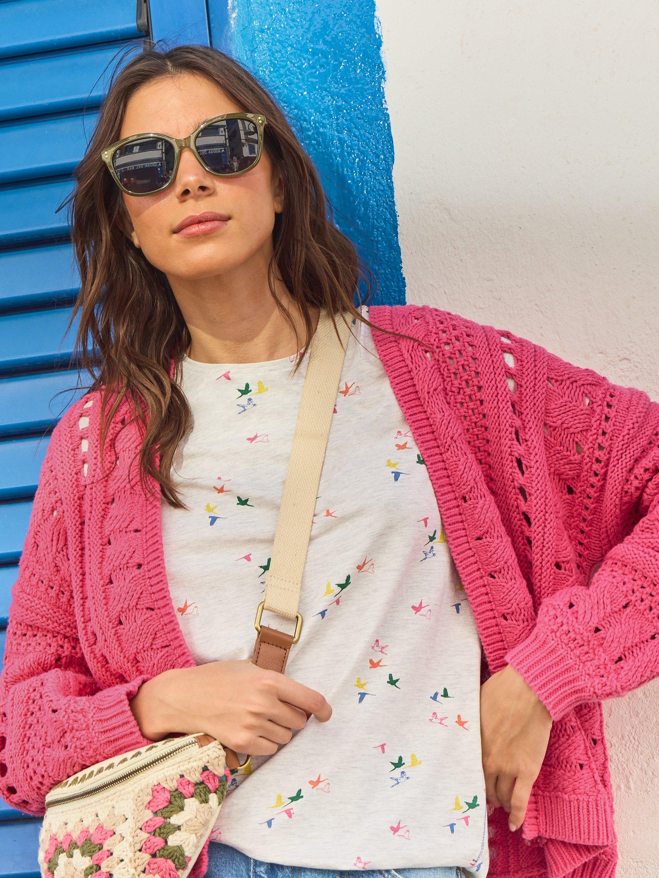 CASEY CARDI in BRIGHT PINK | White Stuff