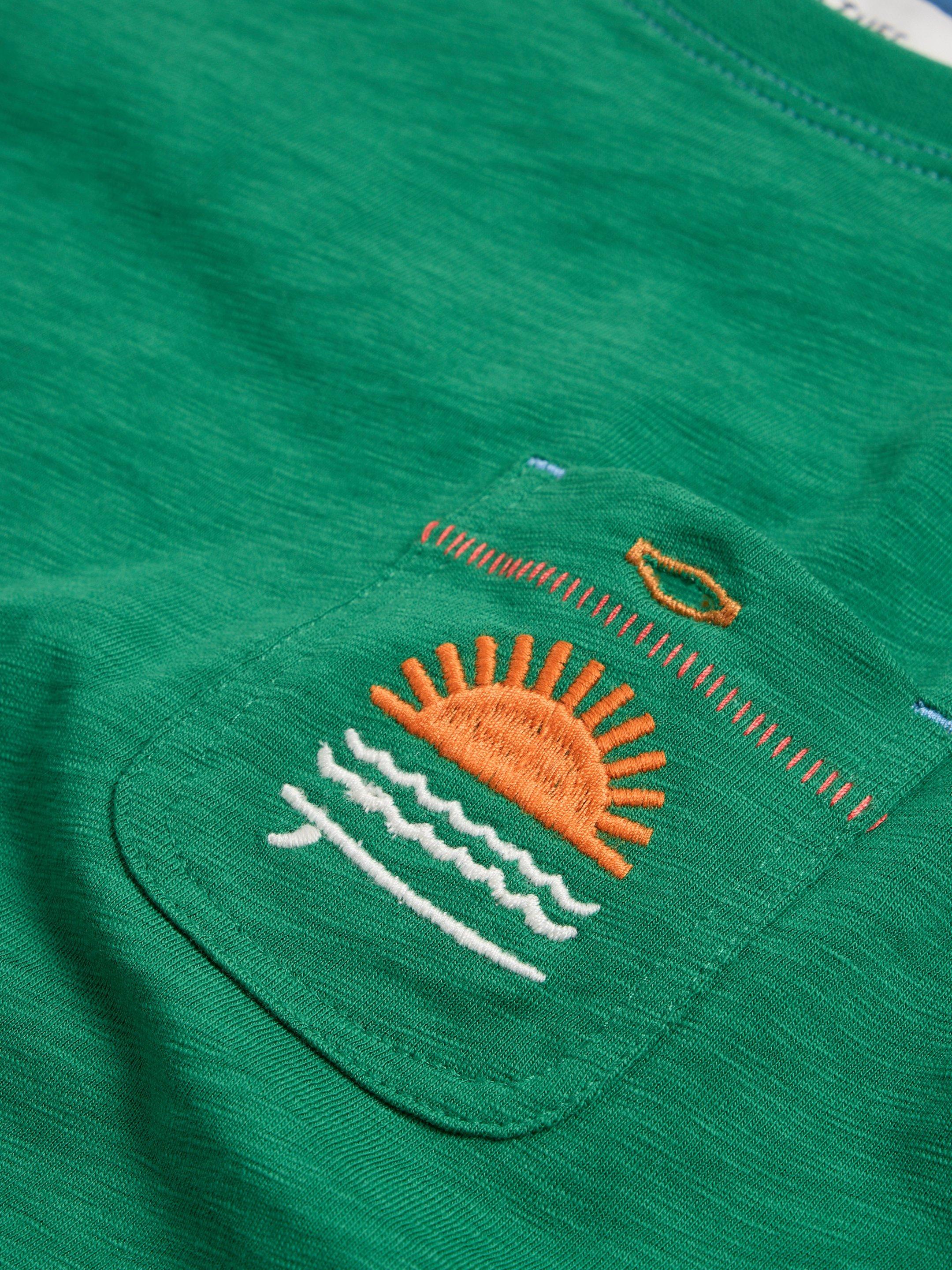 Surfers Point SS Graphic Tee in GREEN PRINT | White Stuff