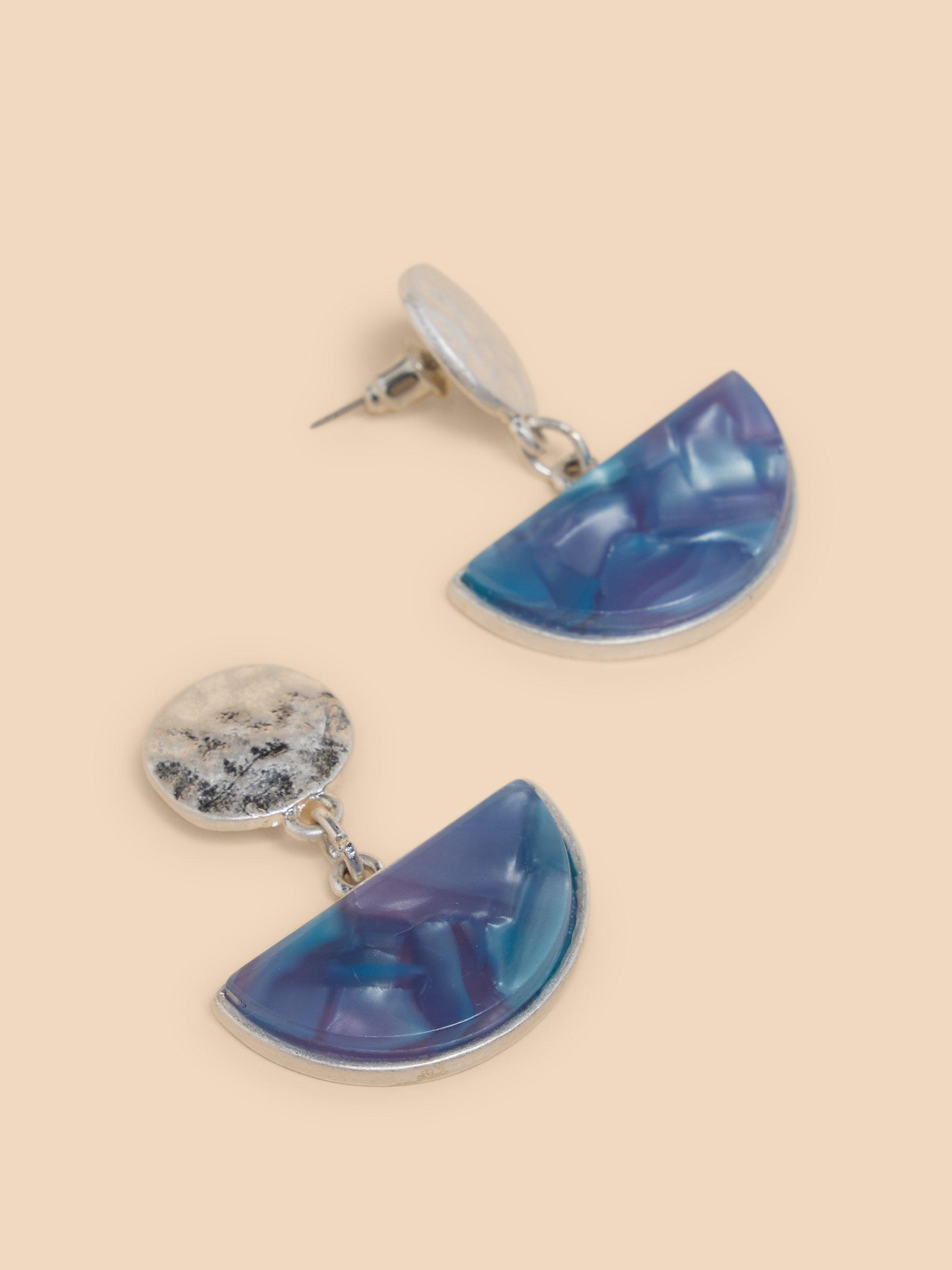 Ada Resin Drop Earrings in BLUE MULTI | White Stuff