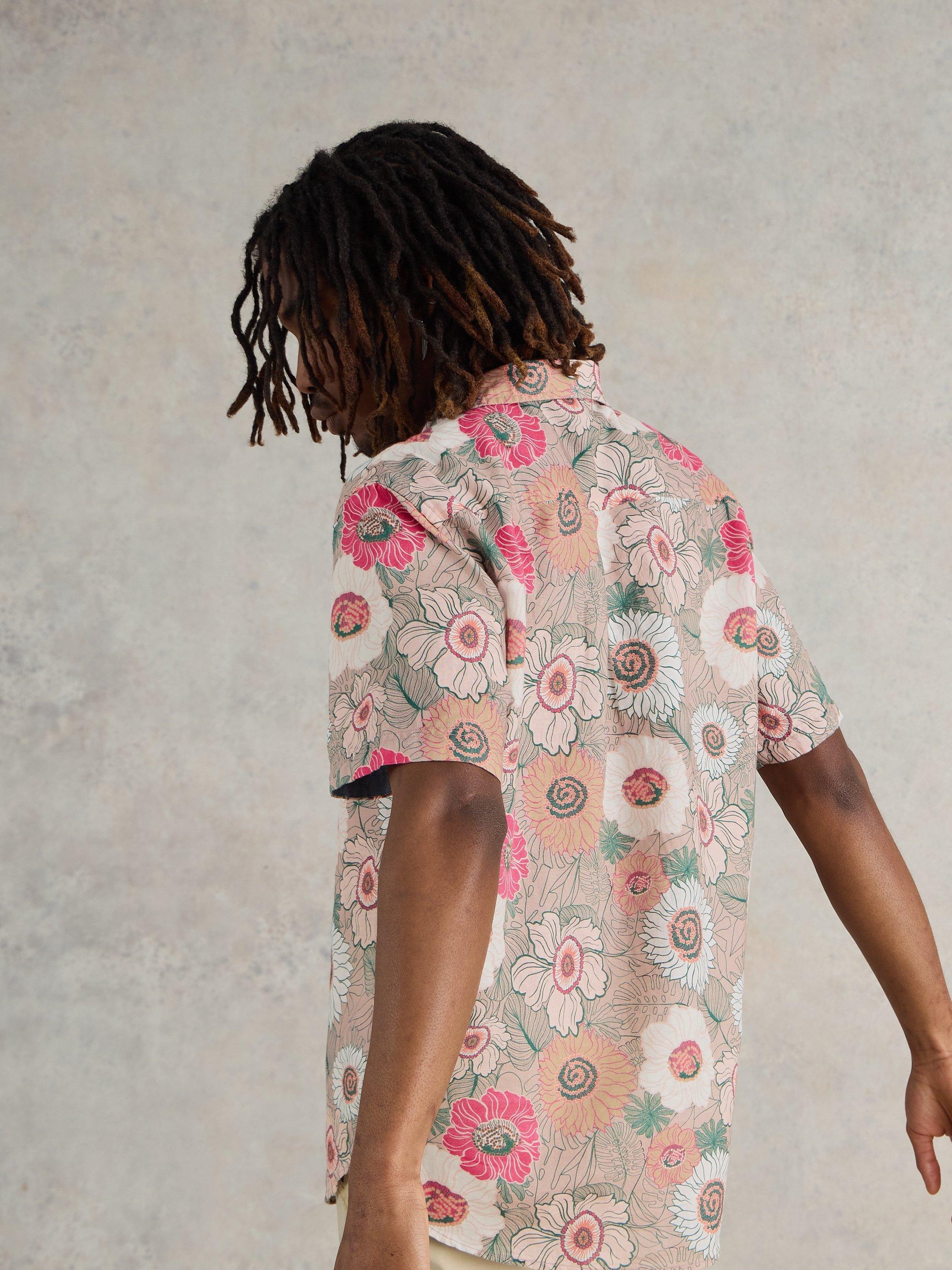 Botanical Printed SS Shirt in PINK PRINT | White Stuff