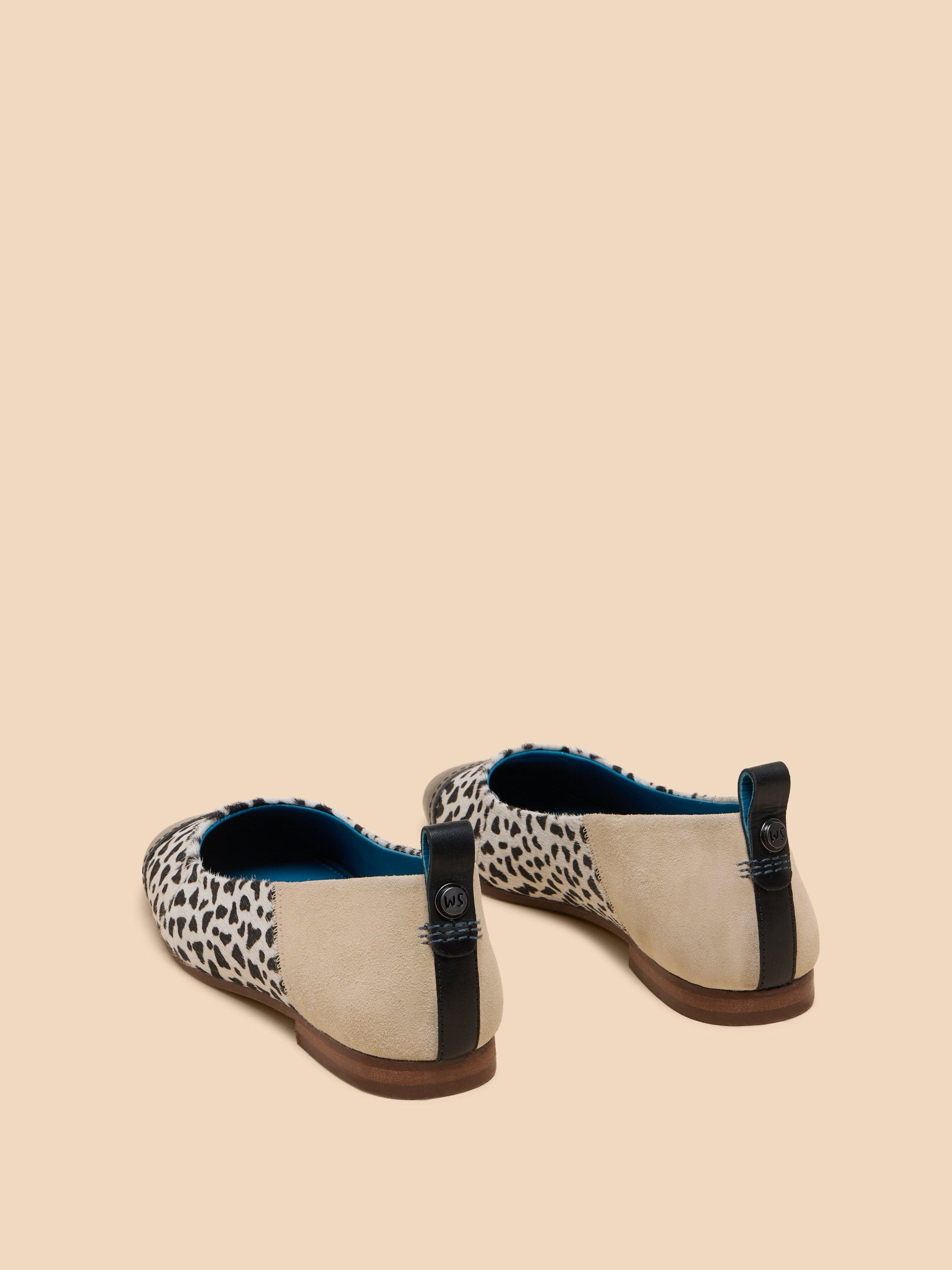 Loral Leather Ballet Pump in NATURAL MULTI | White Stuff