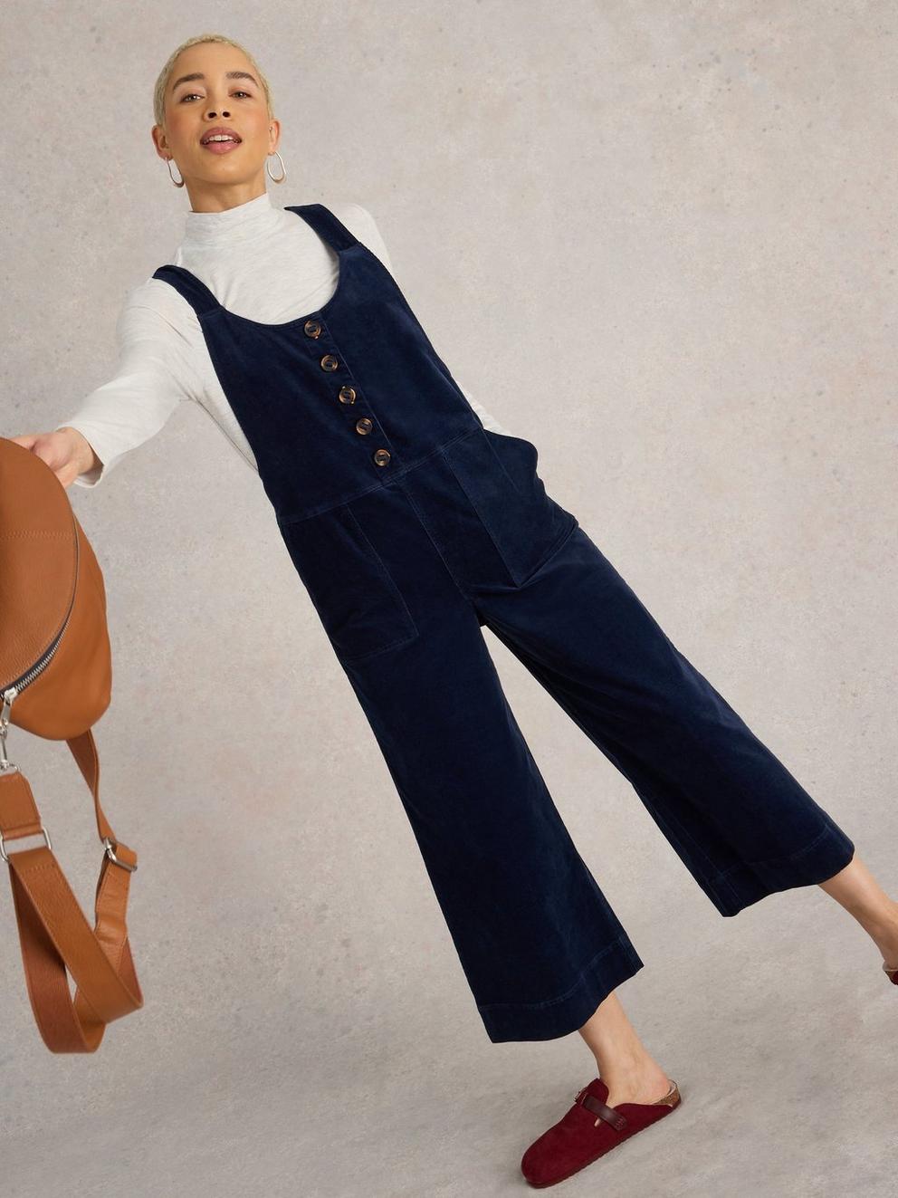 Viola Cord Dungaree in DARK NAVY | White Stuff Viola Cord Dungaree in DARK NAVY | White Stuff