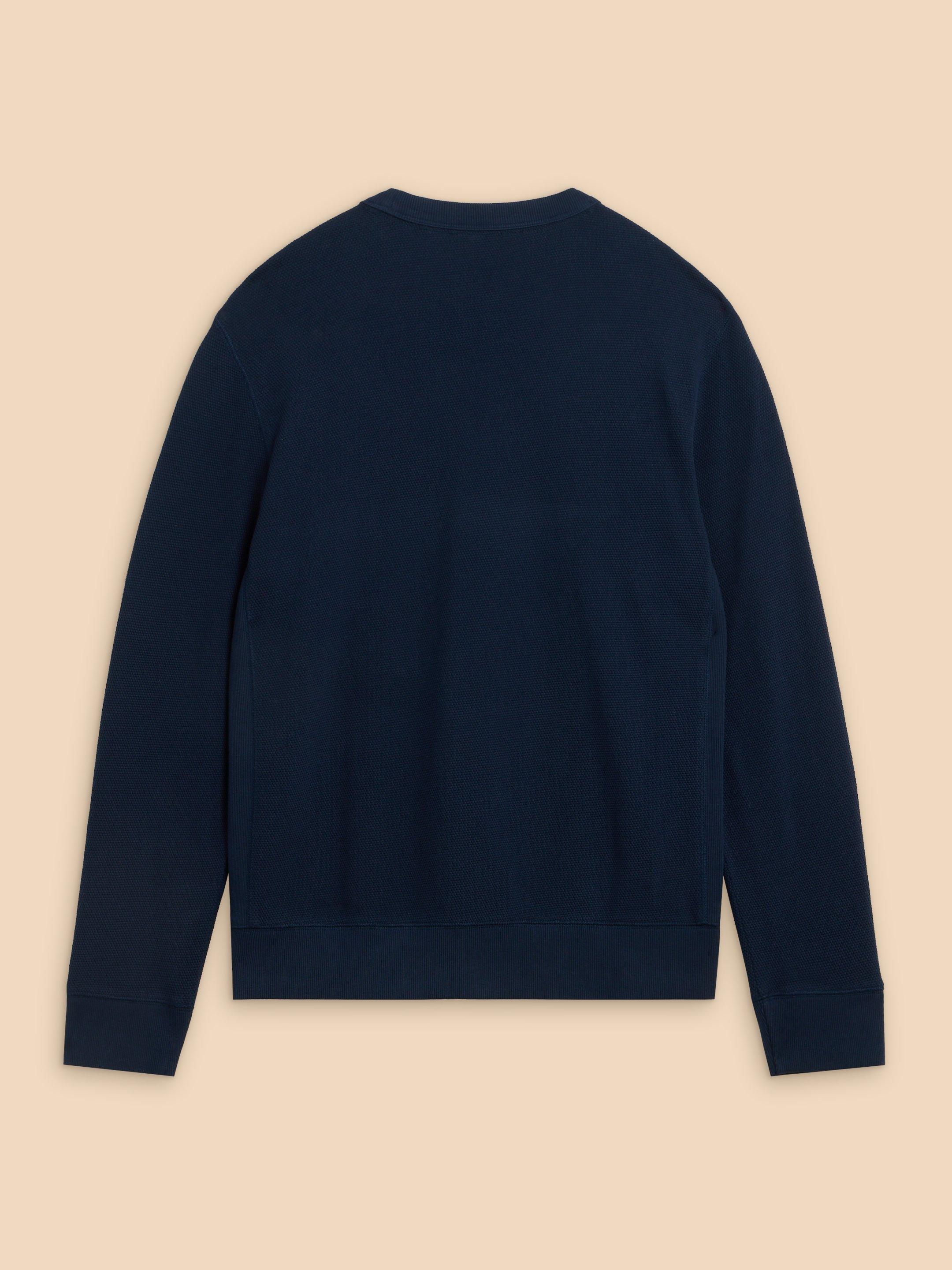 Pique Crew Neck Sweat in DEEP BLUE | White Stuff