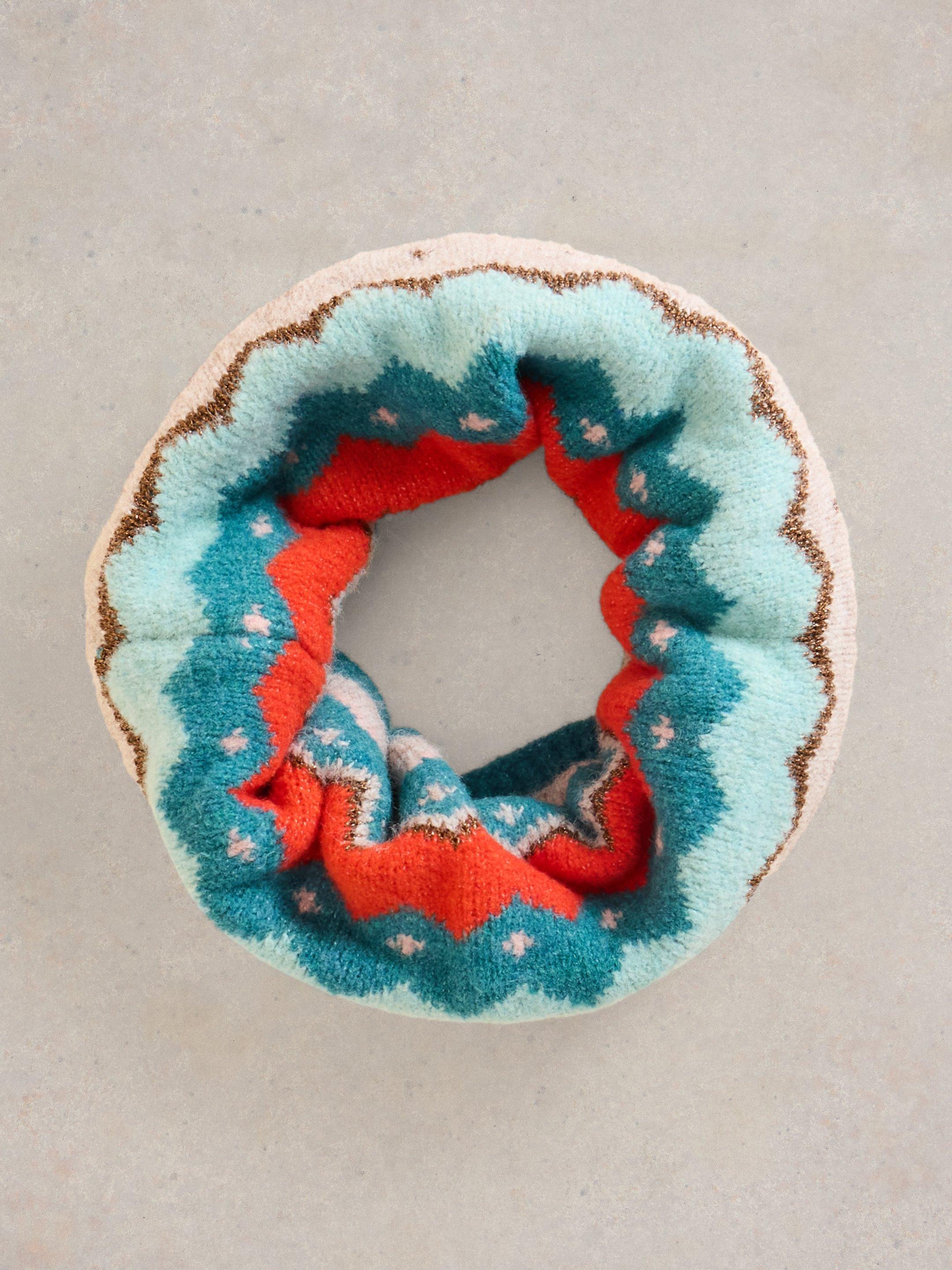 Zig Zag Fairisle Snood in TEAL MULTI | White Stuff