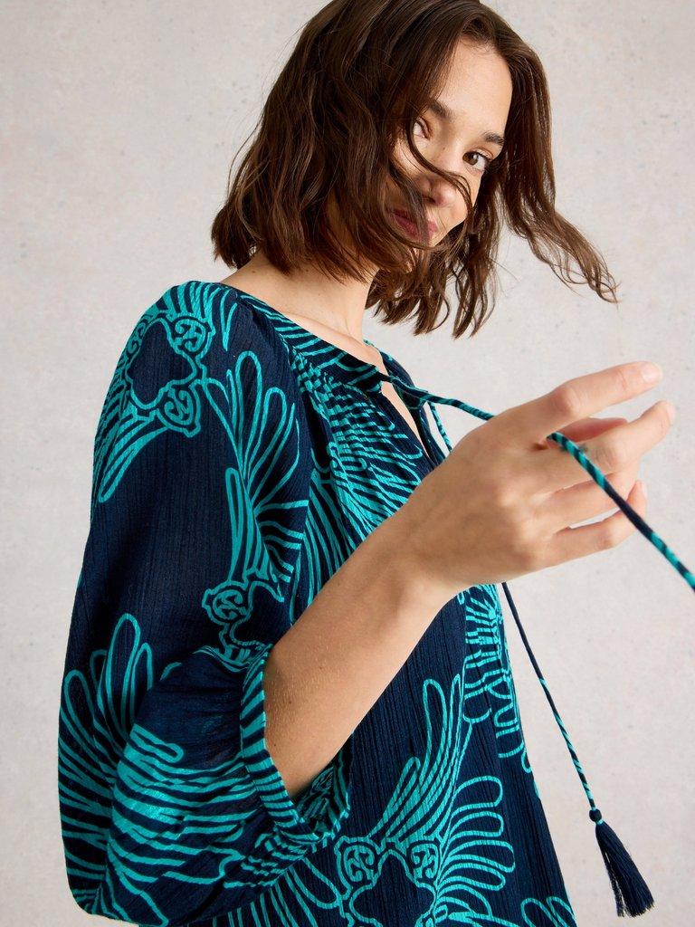 Lottie Cover Up in NAVY MULTI | White Stuff